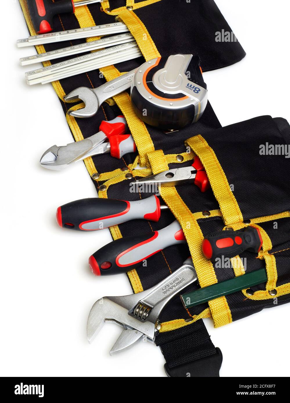 Tool belt close-up Stock Photo - Alamy