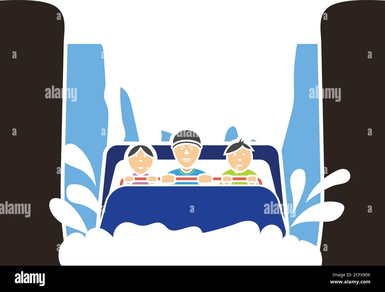 Boat ride amusement park Stock Vector Images - Alamy