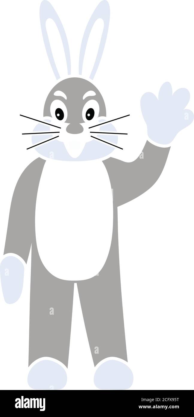 Hare Puppet Doll Icon. Flat Color Design. Vector Illustration Stock ...