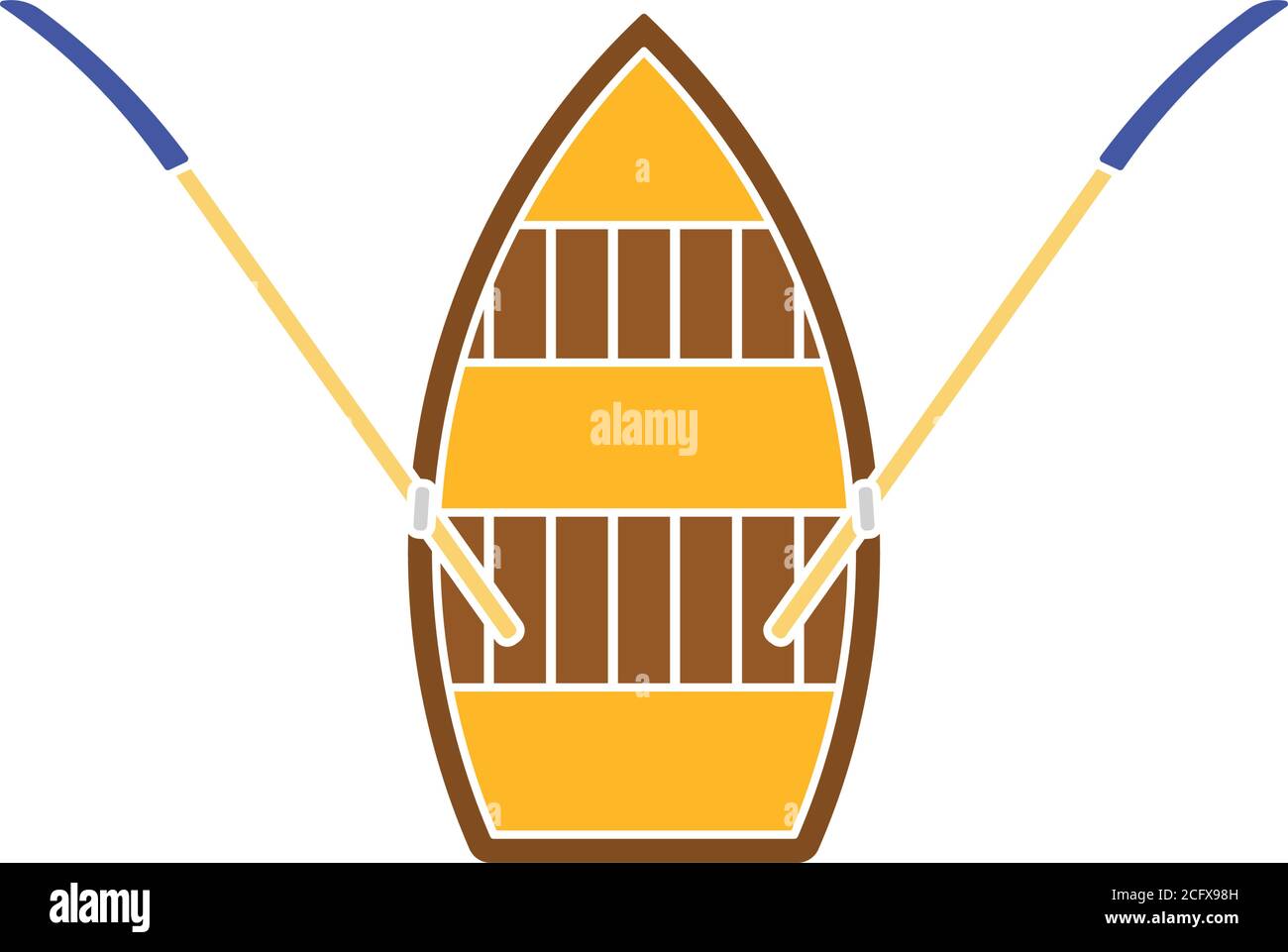 Paddle Boat Icon. Flat Color Design. Vector Illustration Stock Vector ...