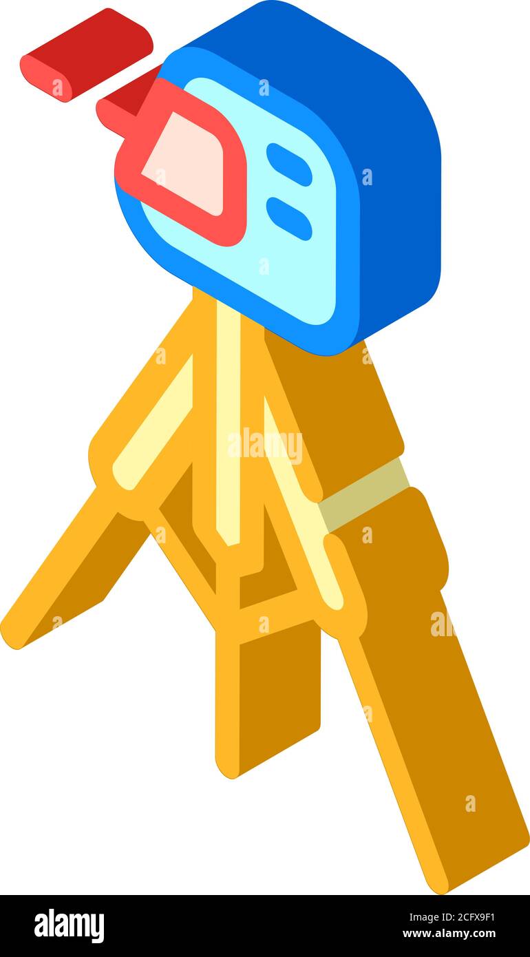 laser level measuring equipment isometric icon vector illustration ...