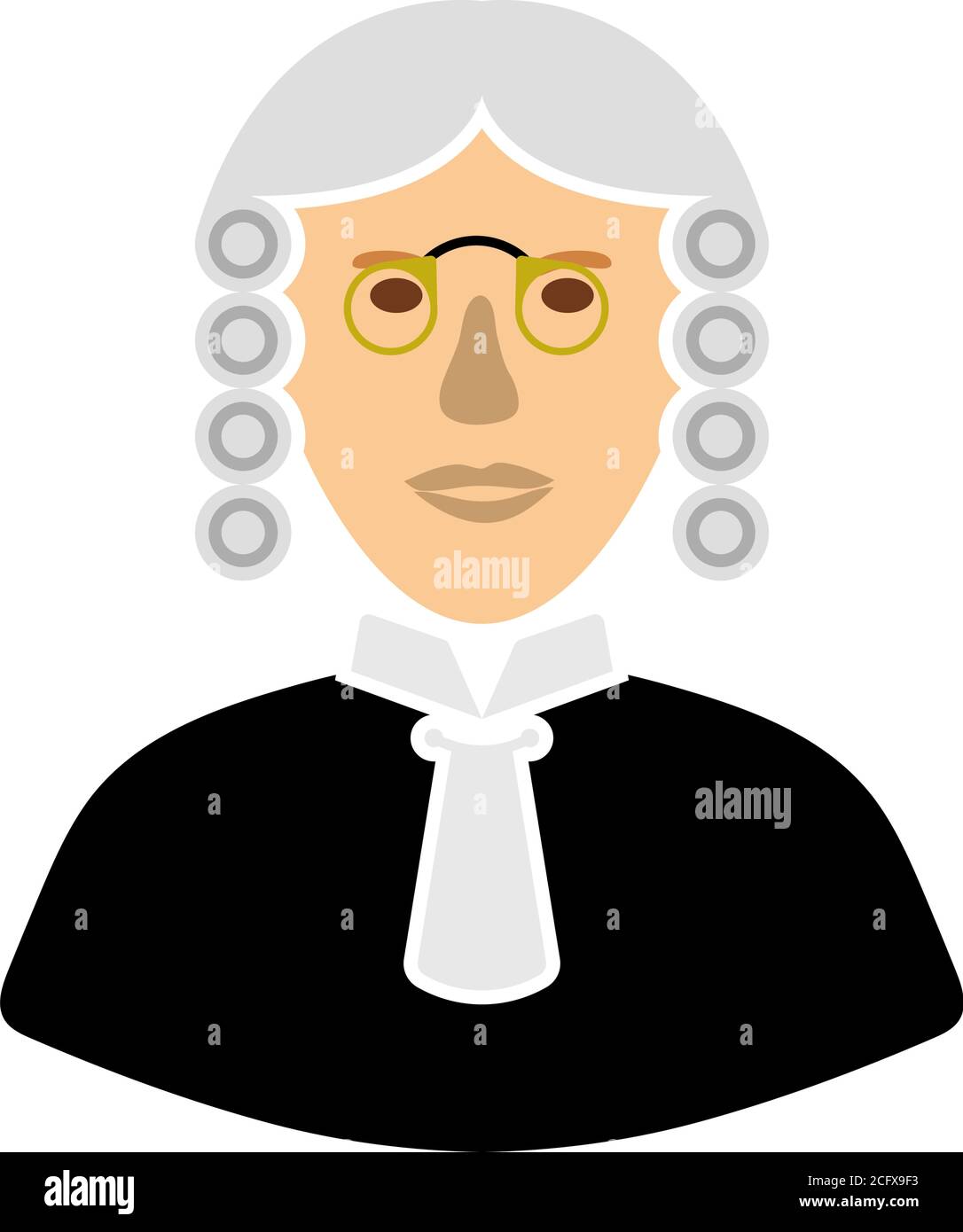 Judge Icon. Flat Color Design. Vector Illustration Stock Vector Image ...