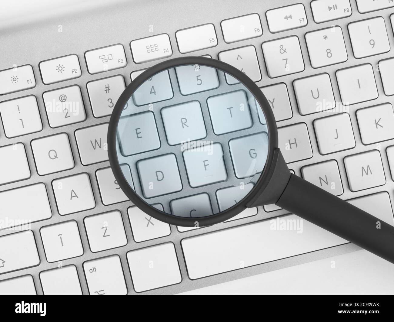 Quality control symbol magnifying hi-res stock photography and images ...