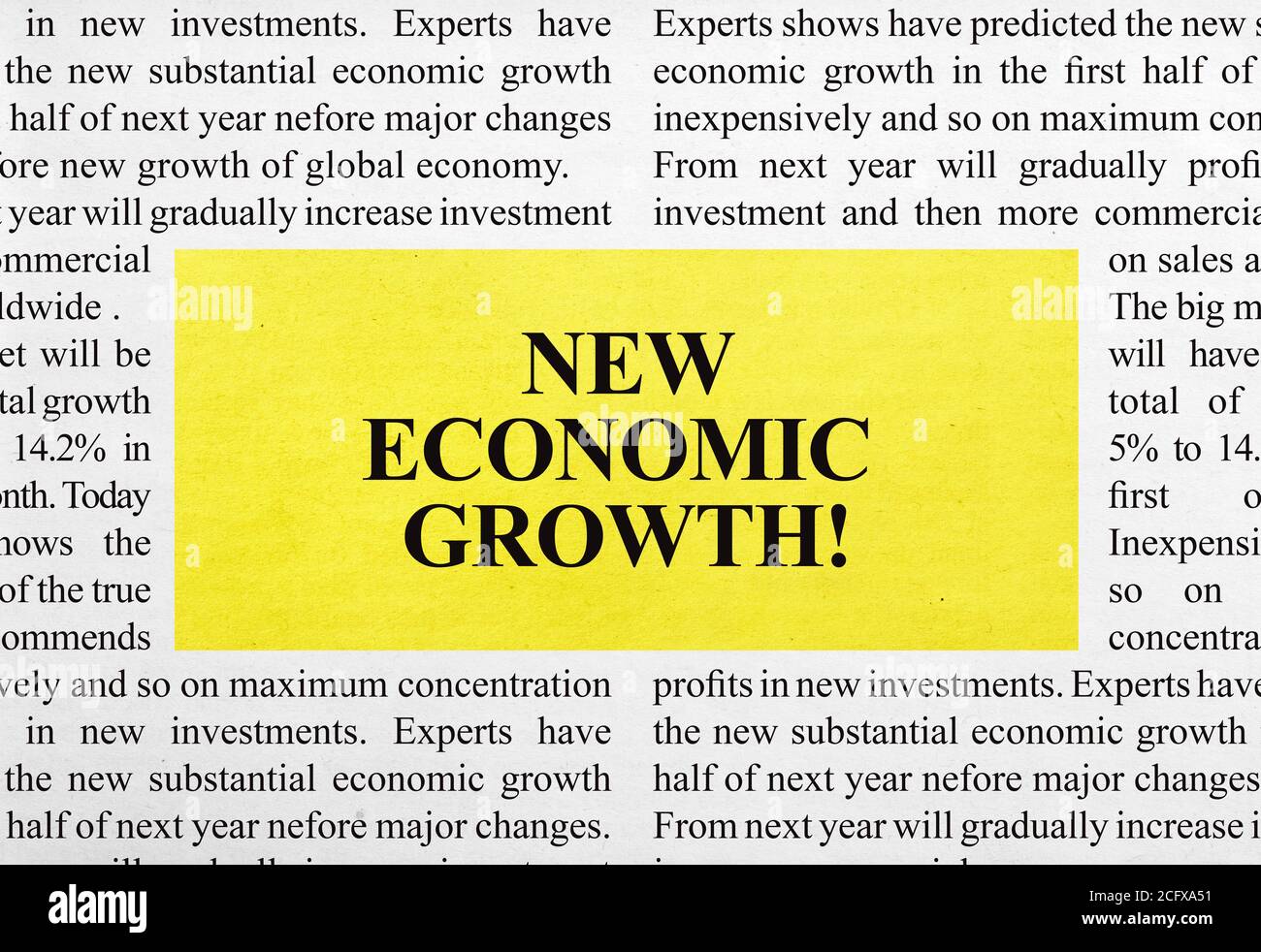 New economic growth ad Stock Photo - Alamy