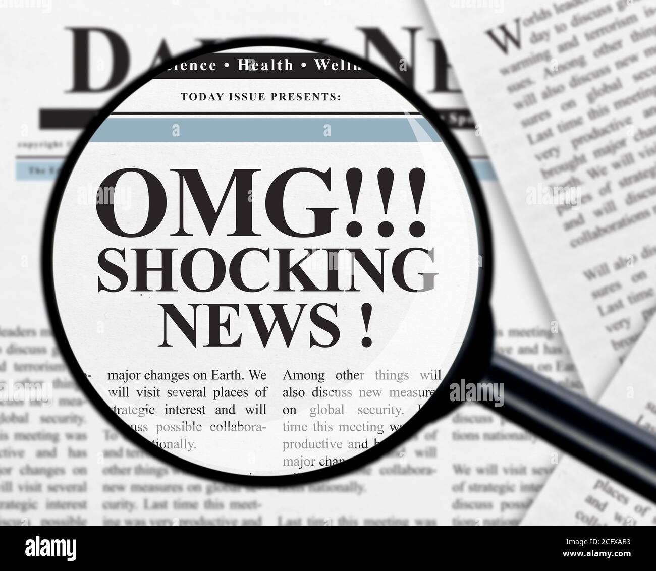 Reading newspaper shocking news hi-res stock photography and images - Alamy