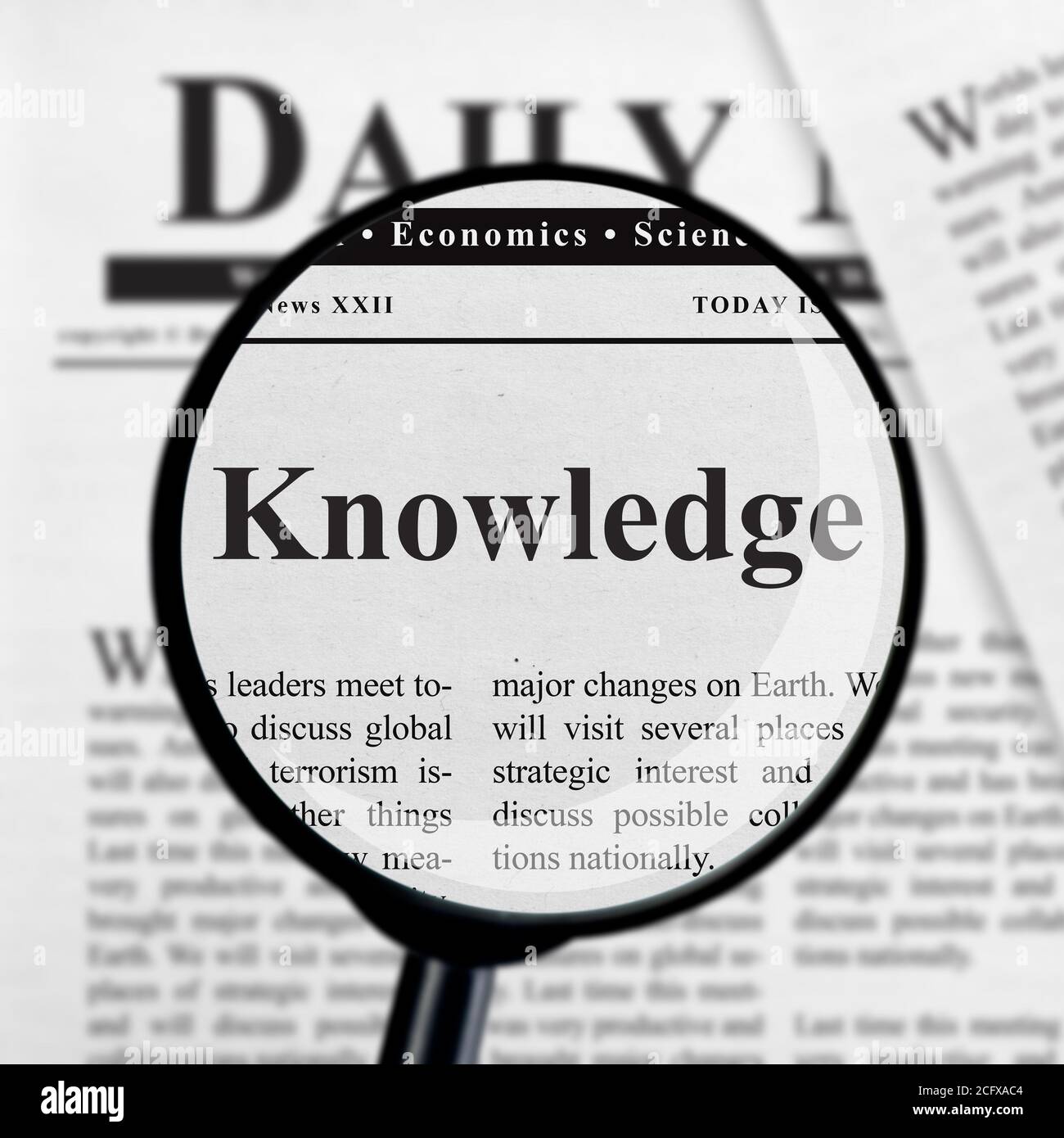 Knowledge under magnifying glass hi-res stock photography and images ...