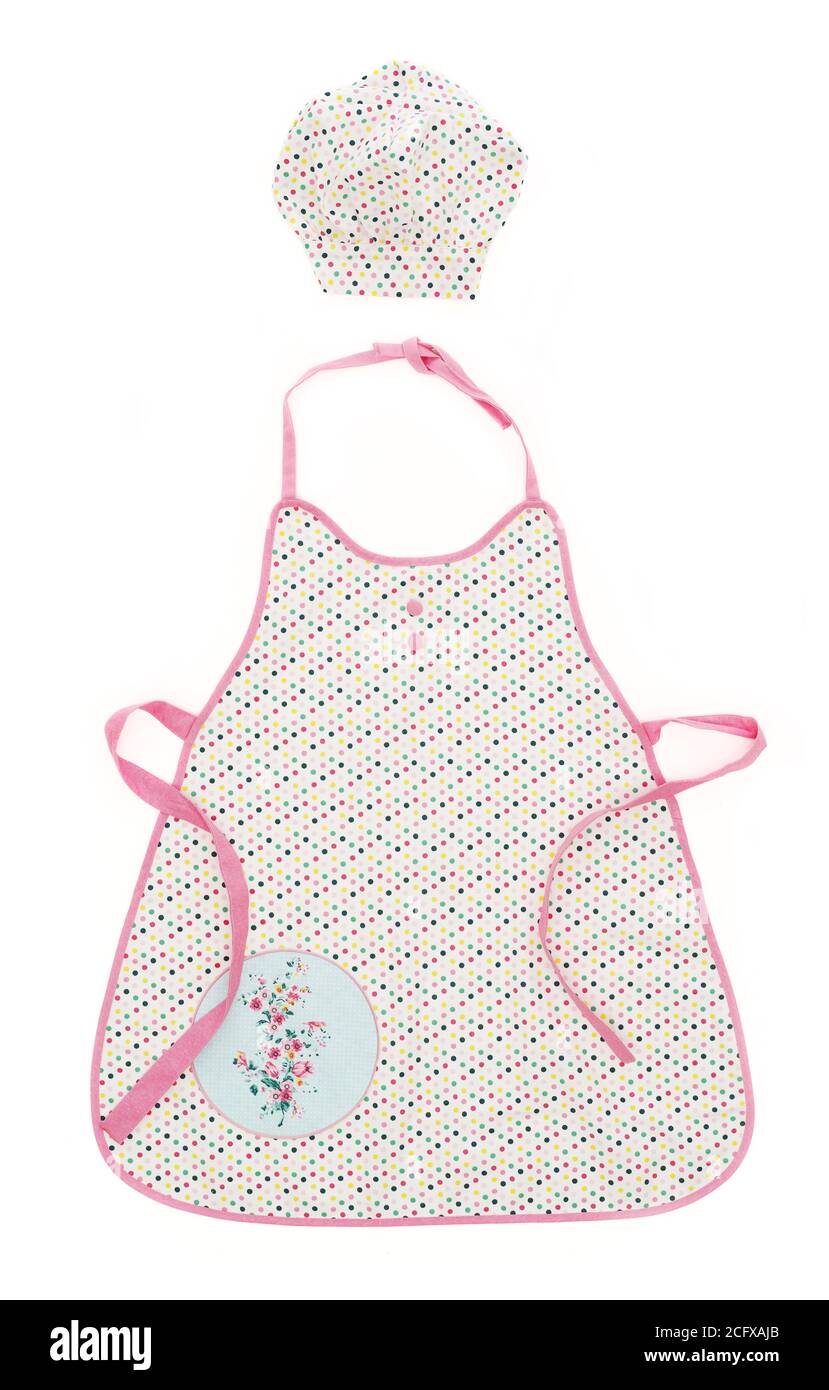 Kitchen apron, white background Stock Photo - Alamy