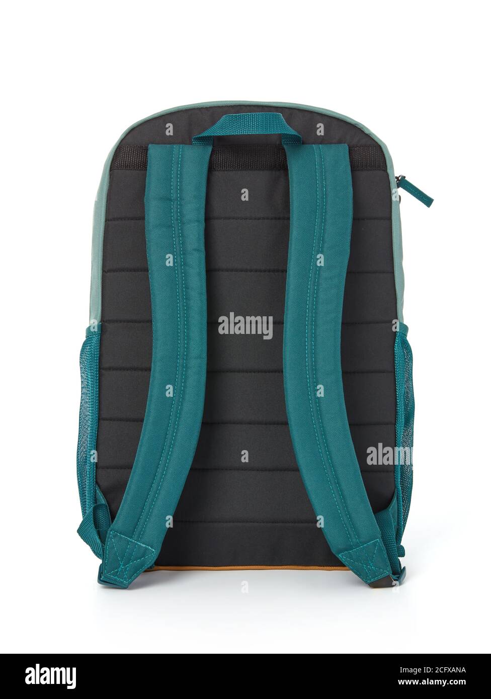 Back view of a backpack, white background Stock Photo - Alamy