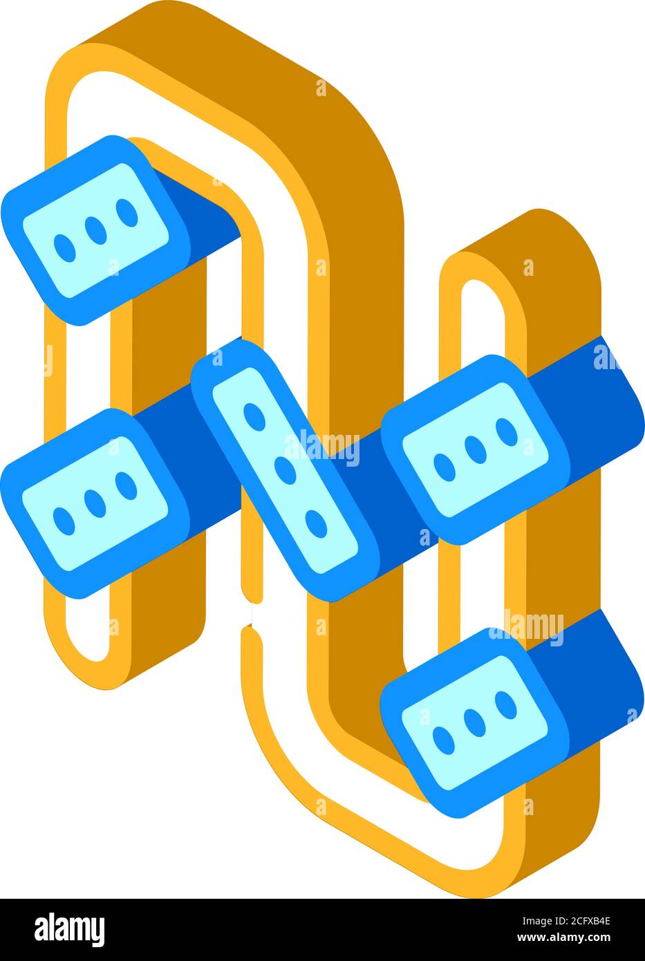 pipe irrigation system isometric icon vector illustration Stock Vector ...