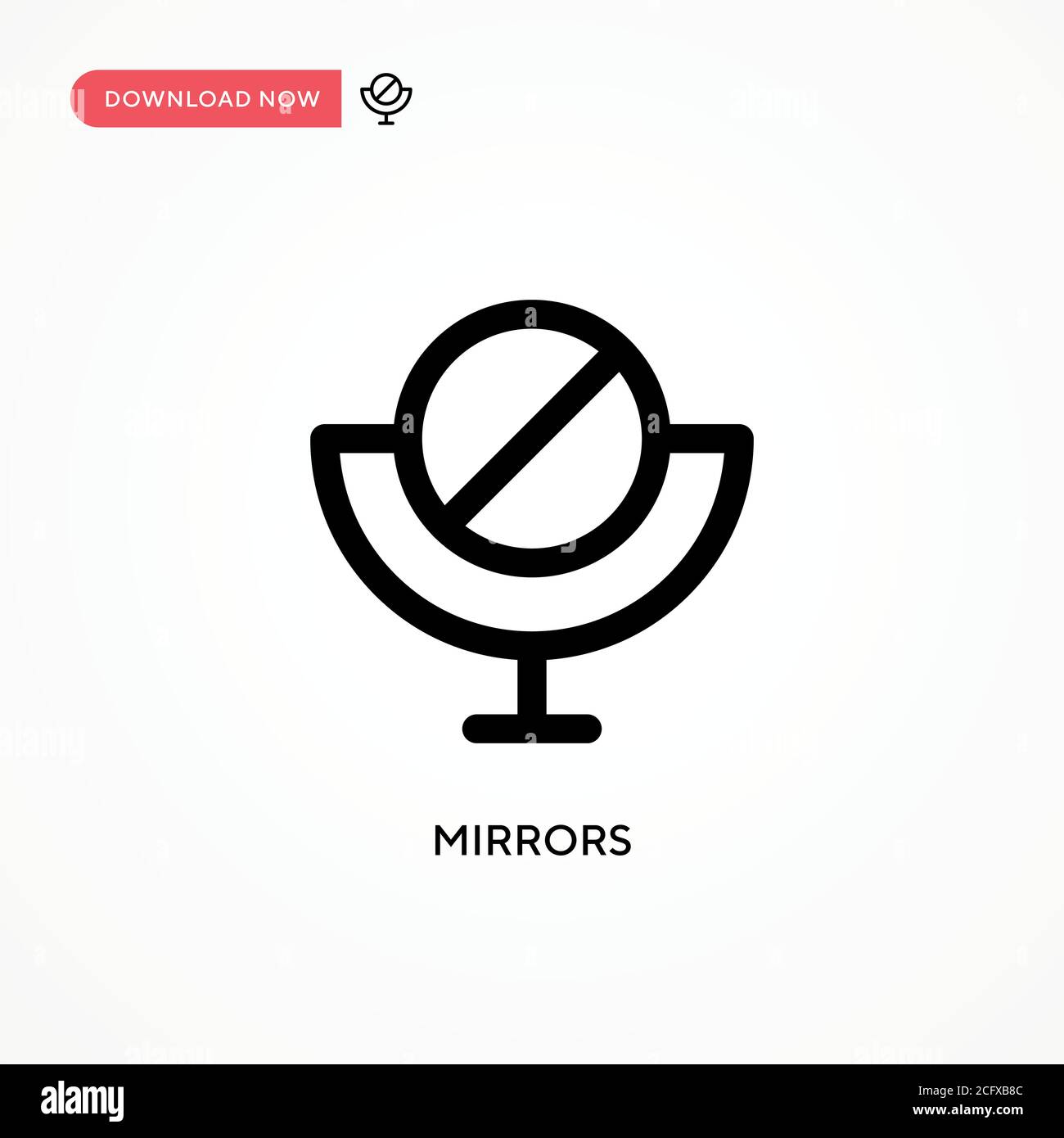 Mirrors Simple vector icon. Modern, simple flat vector illustration for ...