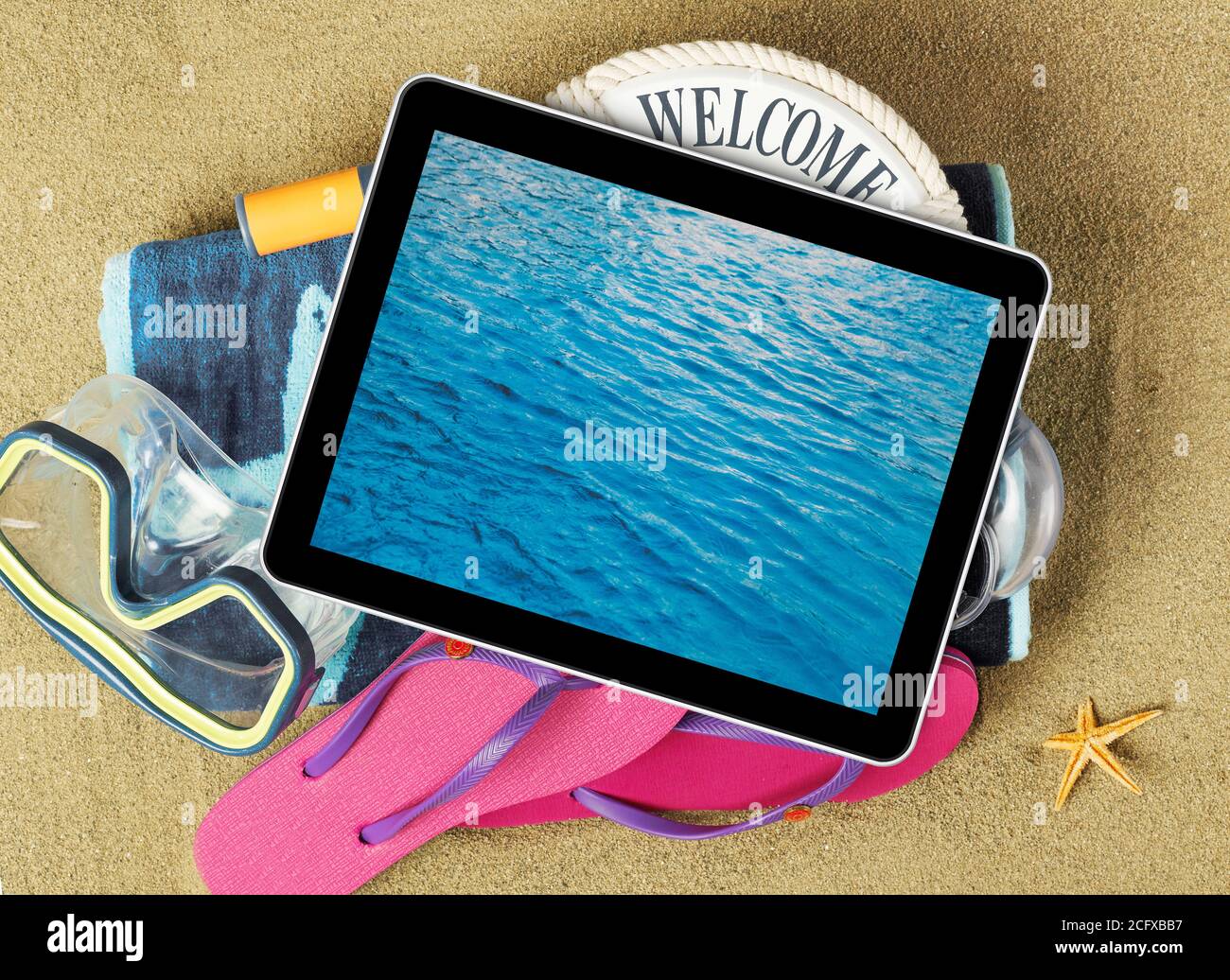 Orange beach welcome sign hi-res stock photography and images - Alamy