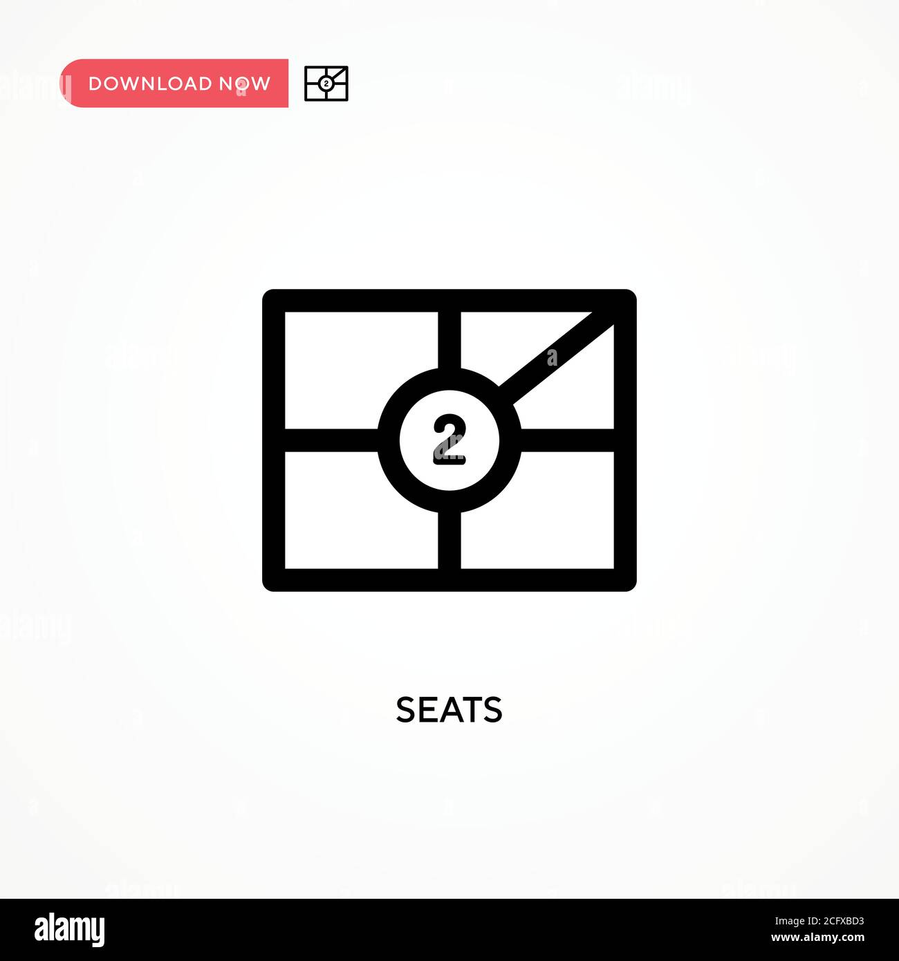 Seats Simple vector icon. Modern, simple flat vector illustration for ...