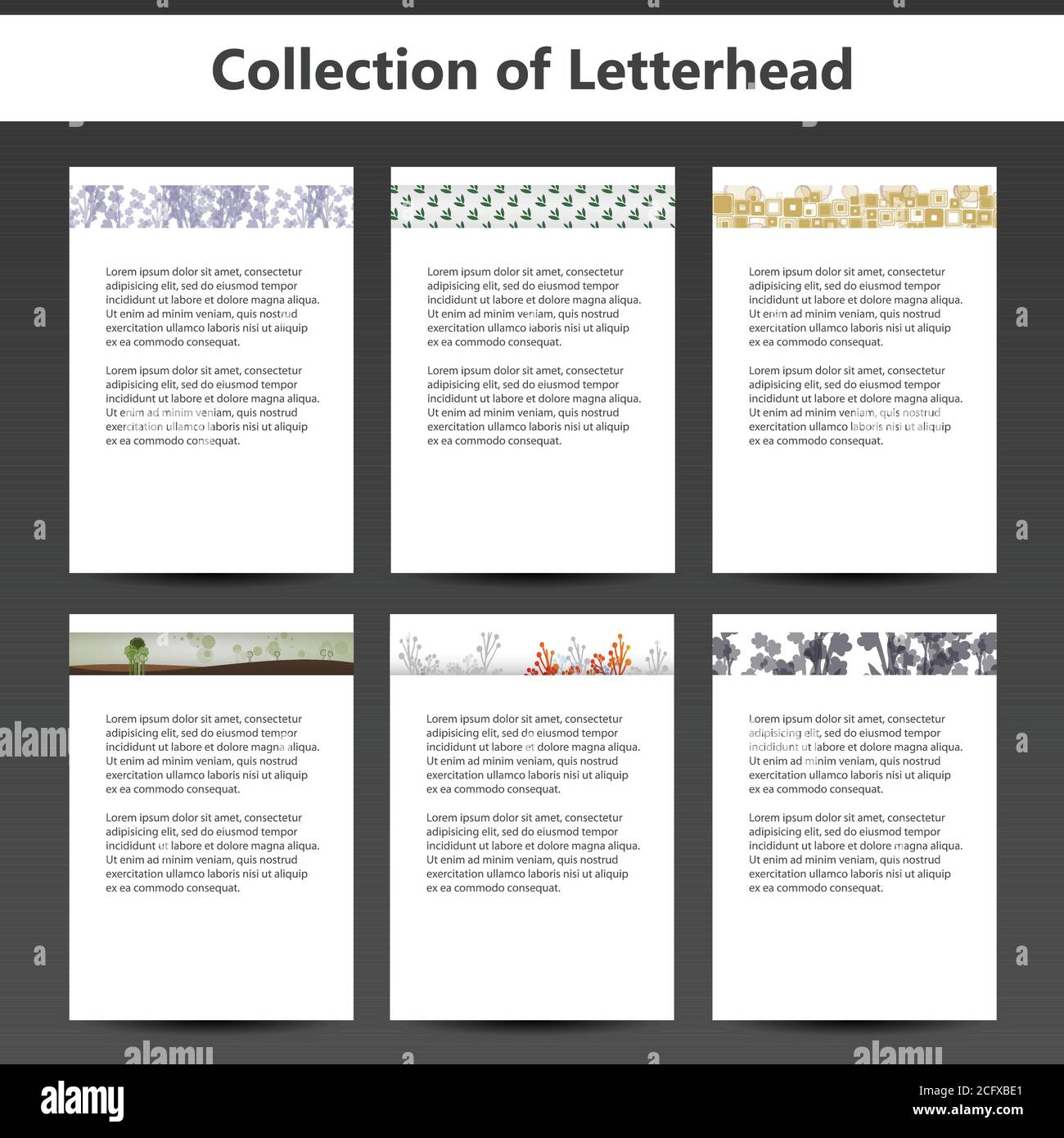 Collection of Letterhead Designs for Your Business - Six Nice and ...