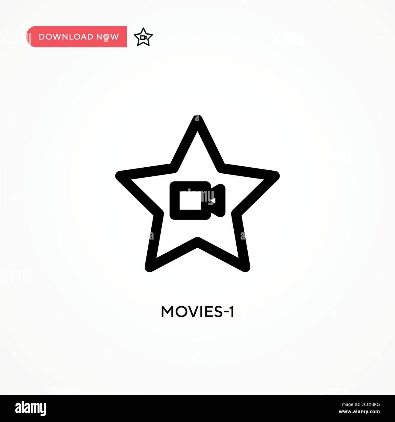 Movies-1 Simple vector icon. Modern, simple flat vector illustration ...