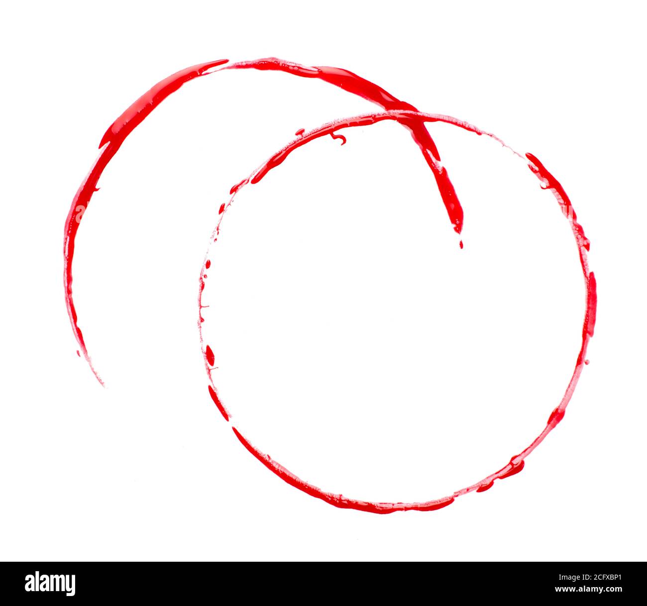 Red stain on white background Stock Photo - Alamy
