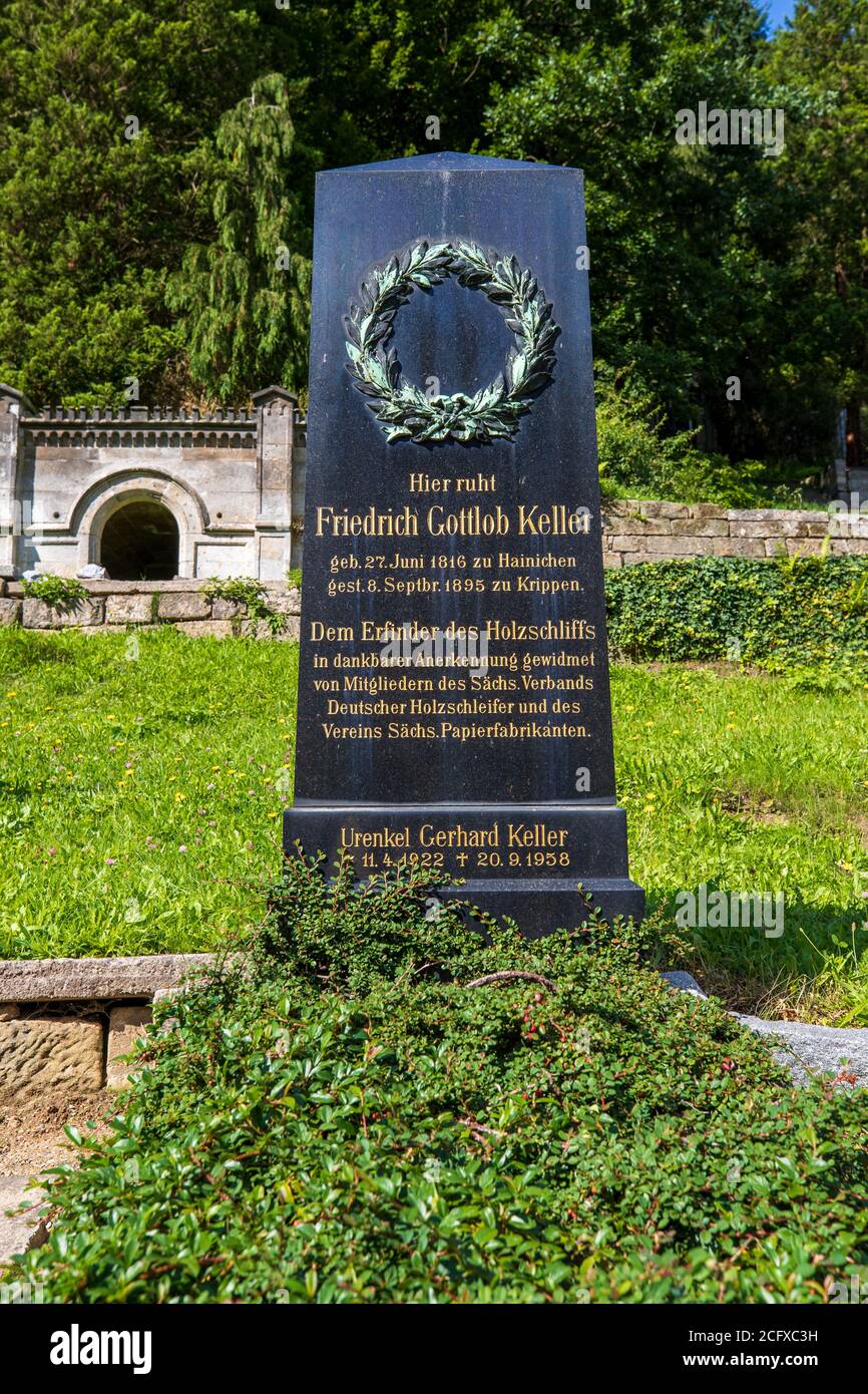 Krippen, Germany. 07th Sep, 2020. Gravestone of Friedrich Gottlob ...