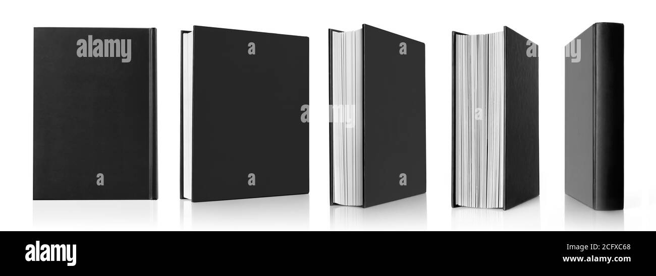 Black book in different positions Stock Photo - Alamy
