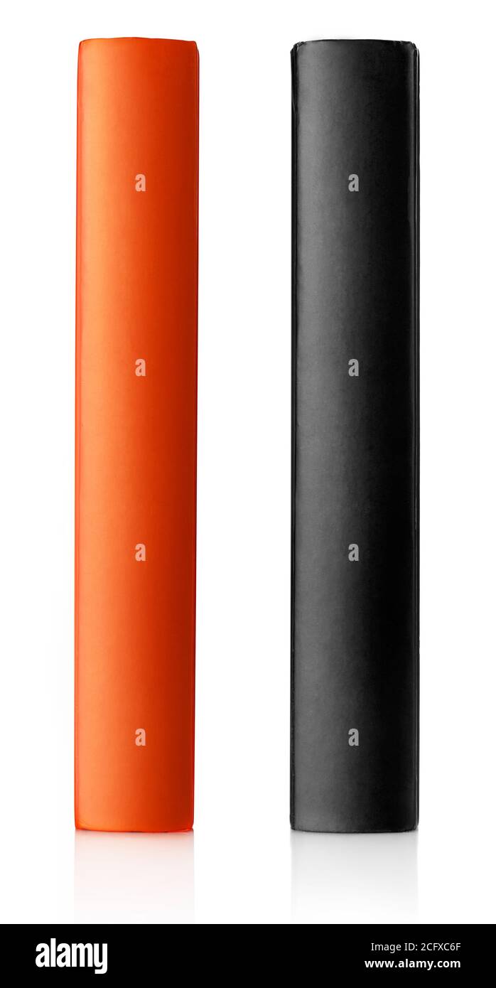 Books from behind with copyspace, white background Stock Photo - Alamy