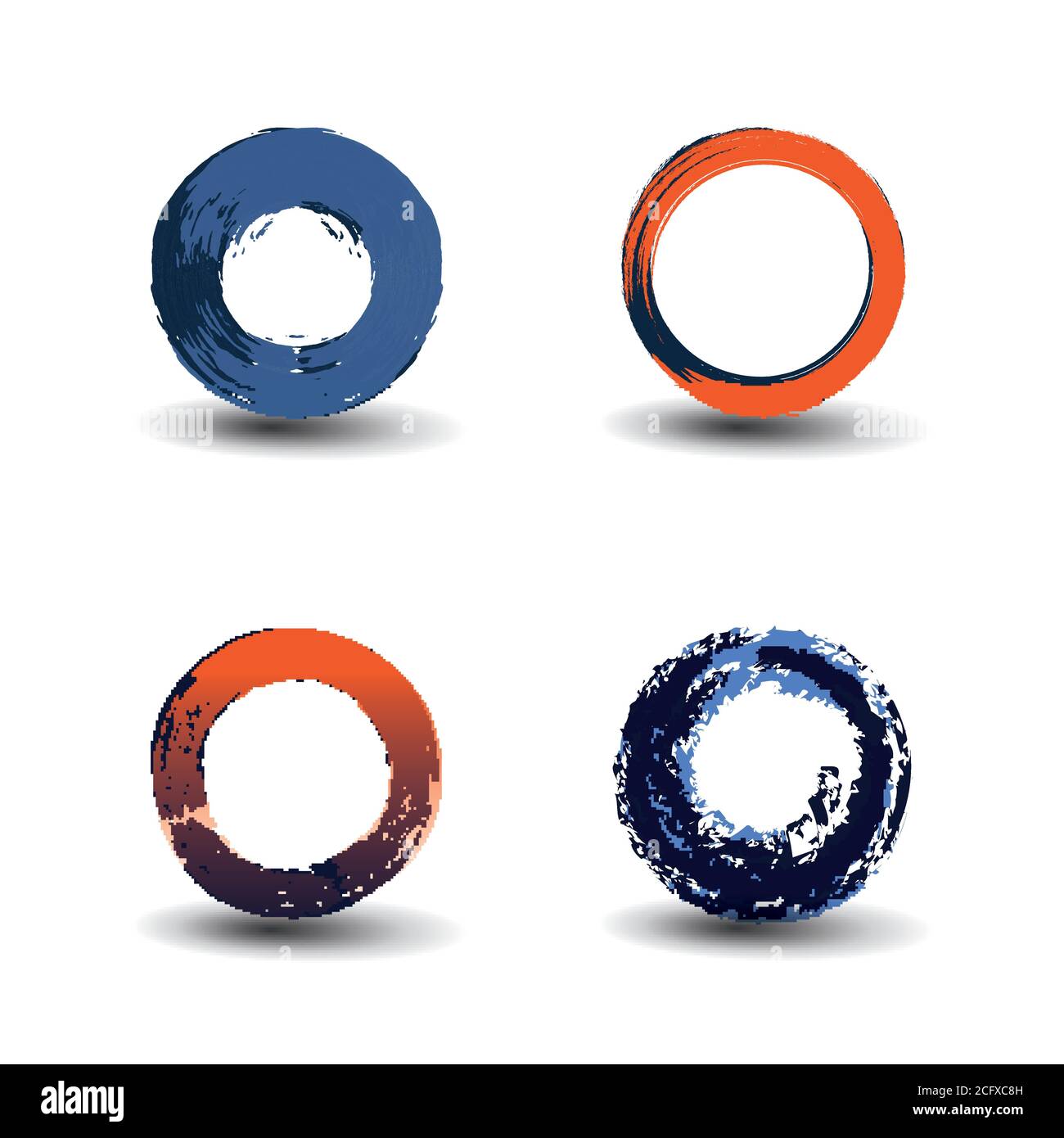 Collection Of Circle Designs - Brushes Stock Vector Image & Art - Alamy
