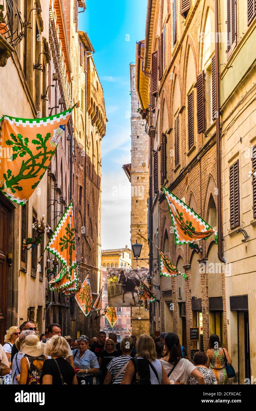 Palio siena flags hi-res stock photography and images - Alamy