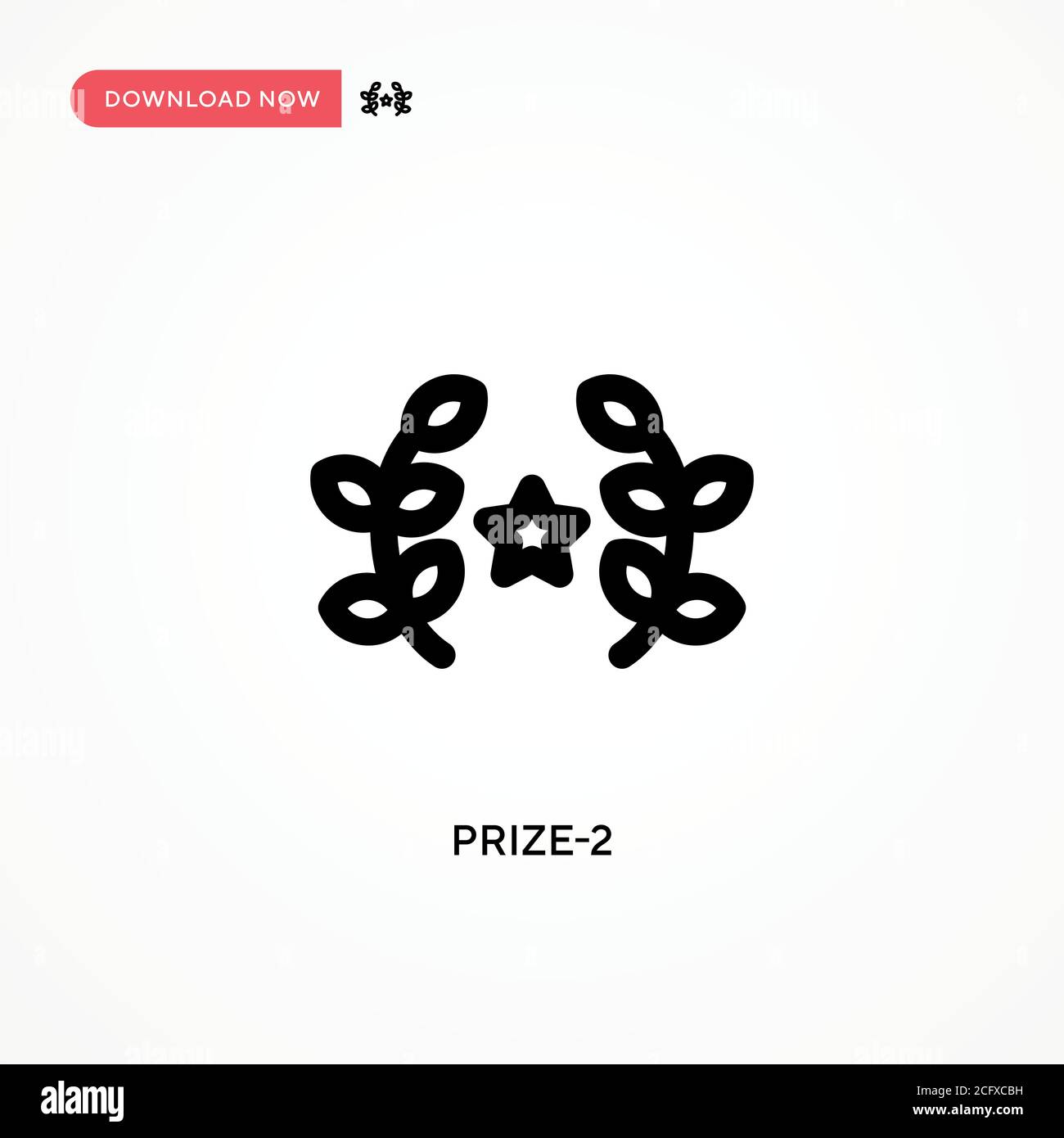 Prize-2 Simple vector icon. Modern, simple flat vector illustration for ...