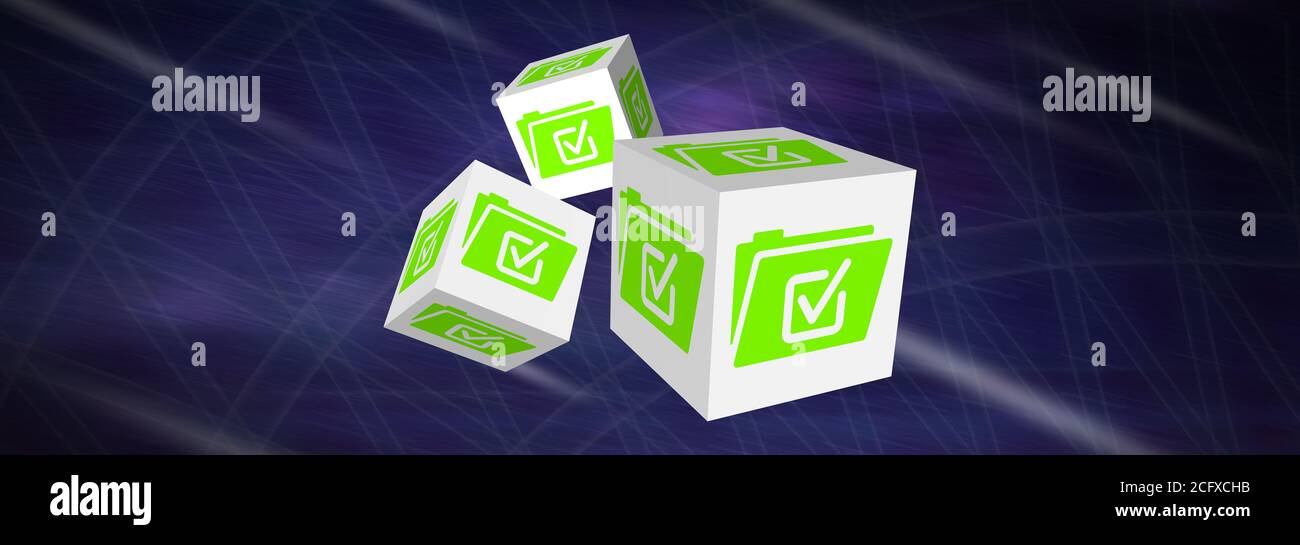 Illustration of a document validation concept Stock Photo - Alamy