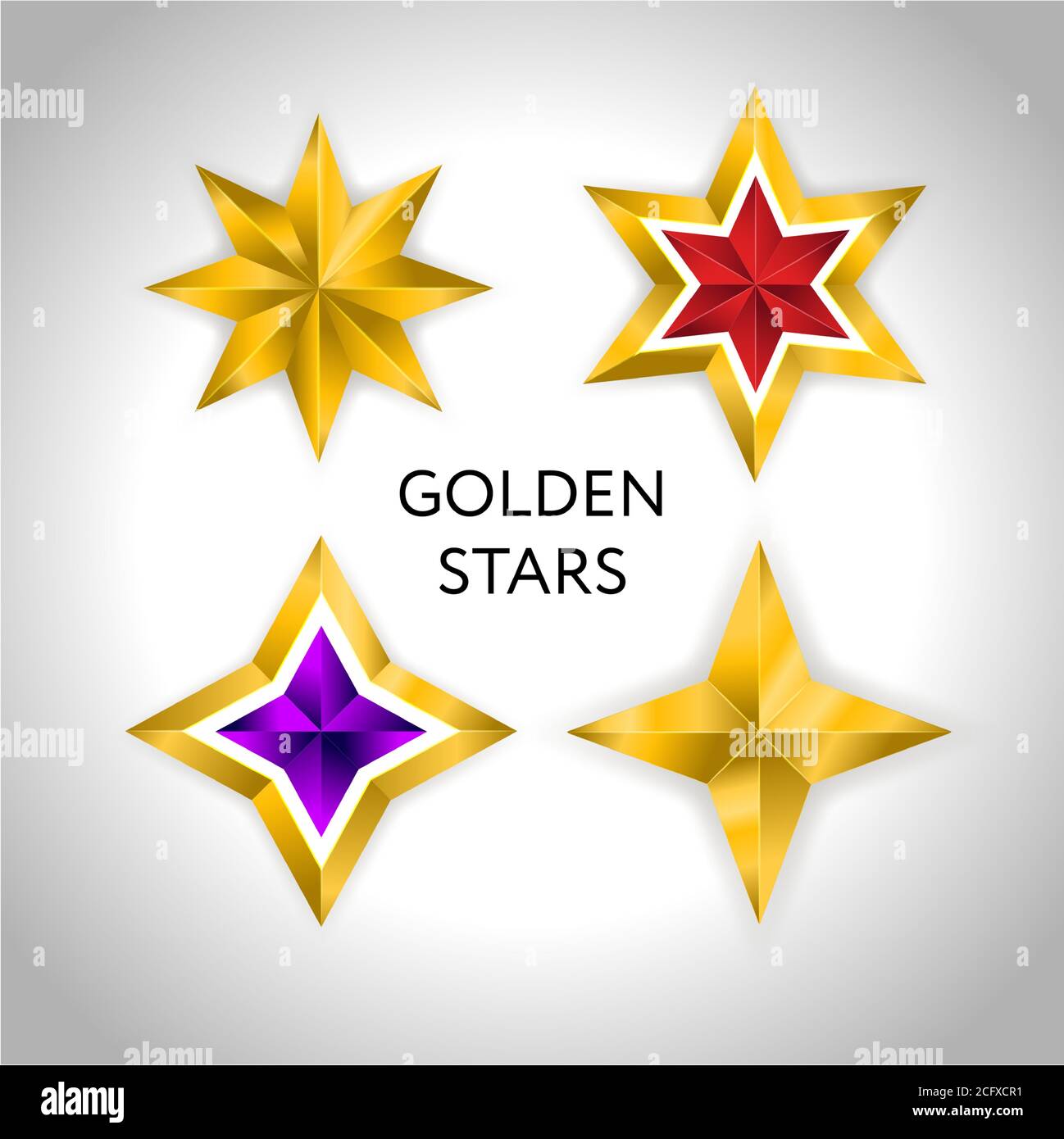 Cartoon illustration shiny gold star hi-res stock photography and ...
