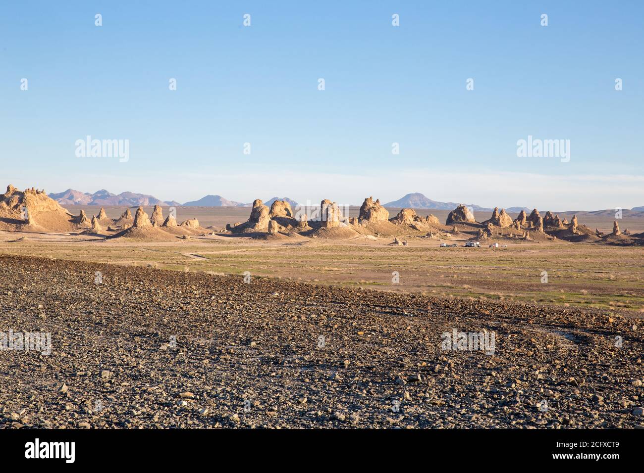 Landscape view of Trona Pinnacles in California during sunset Stock ...