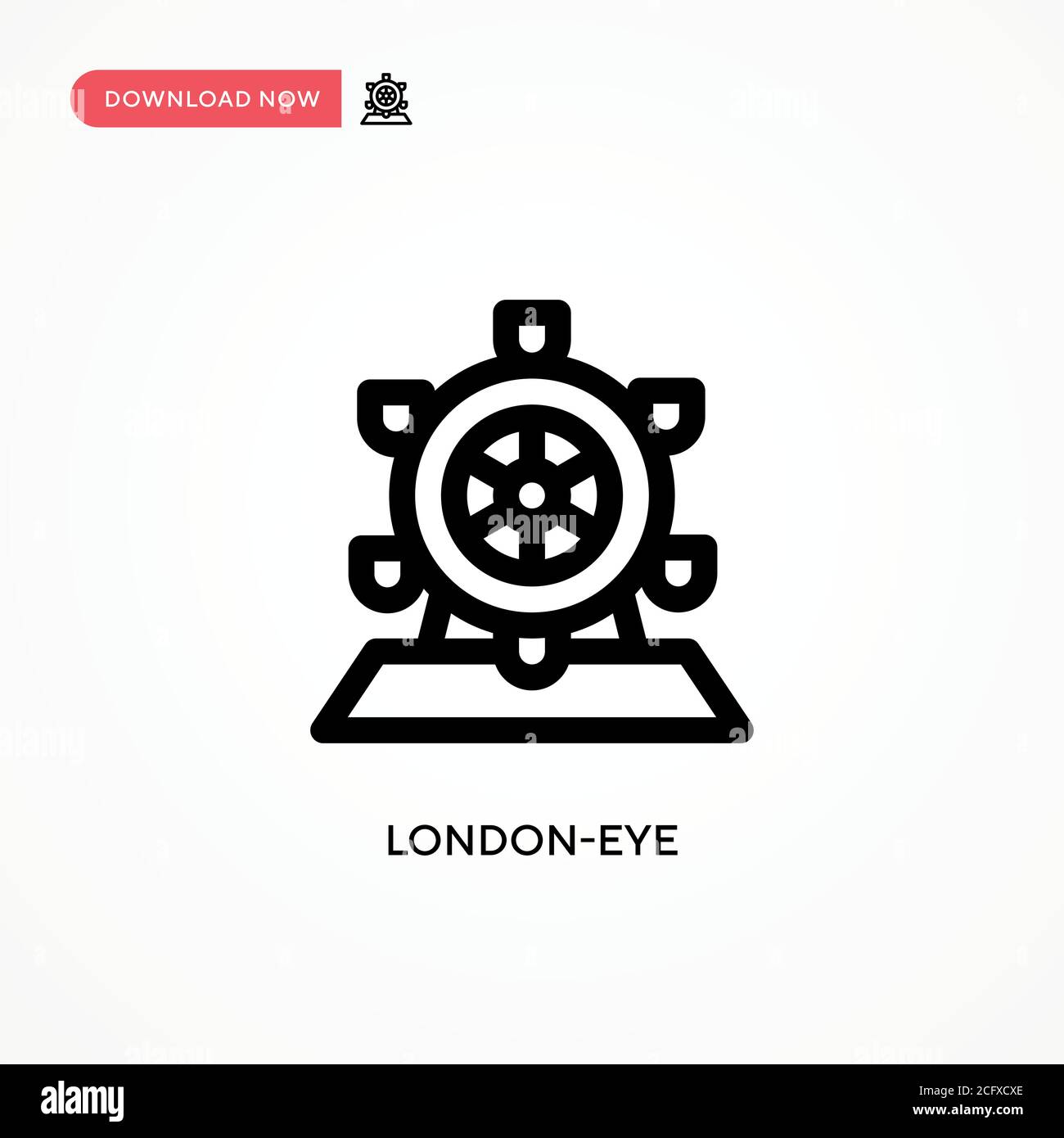 London-eye Simple vector icon. Modern, simple flat vector illustration ...