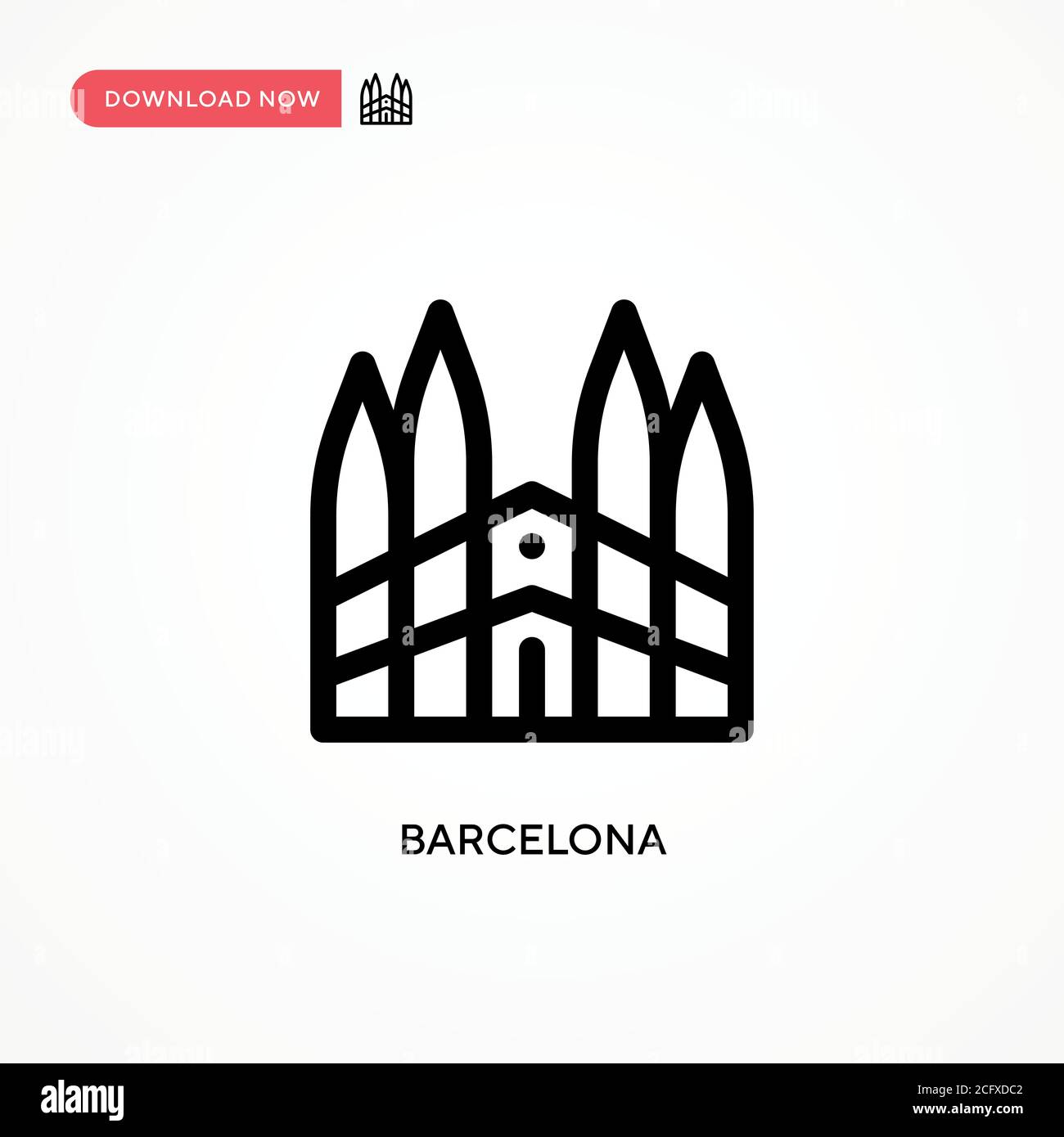 Park guell view view Stock Vector Images - Alamy