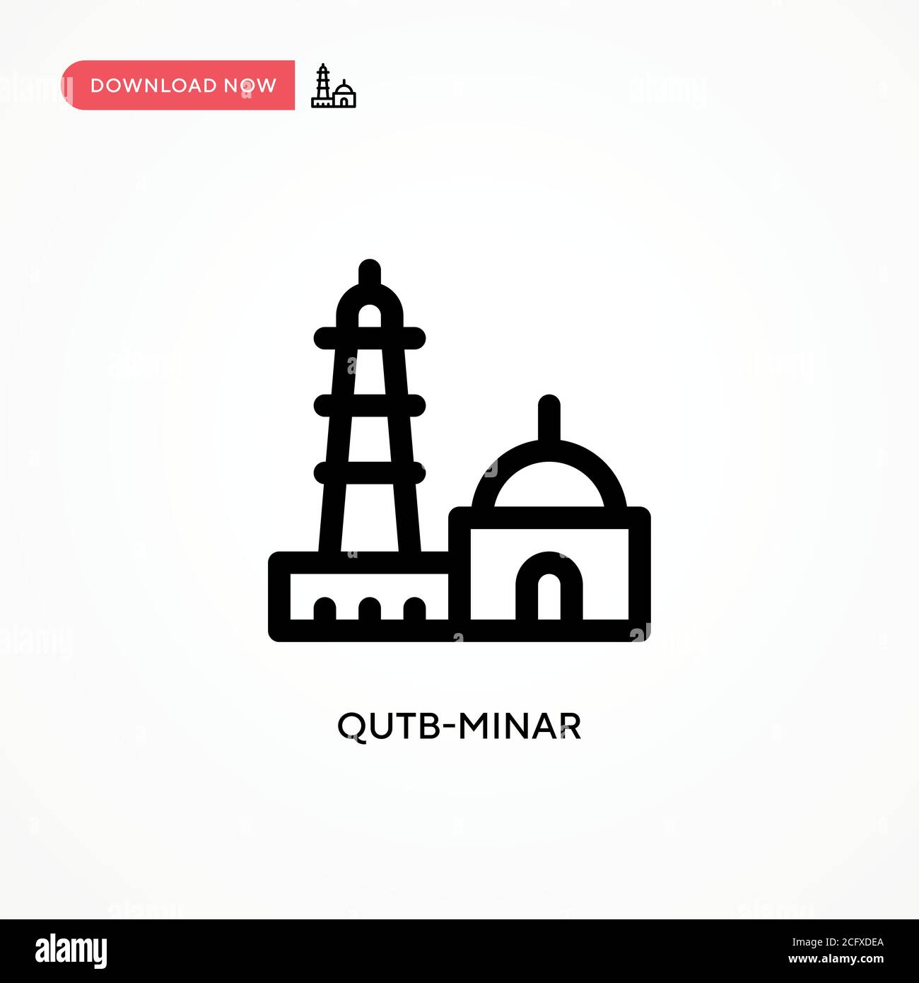 Tall tower of qutub minar Stock Vector Images - Alamy