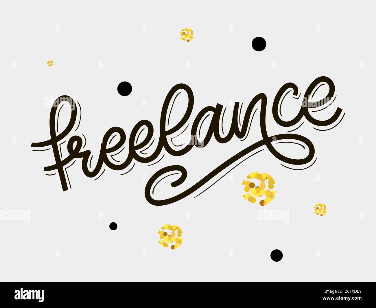 Freelance Modern business template for lifestyle design. lettering ...