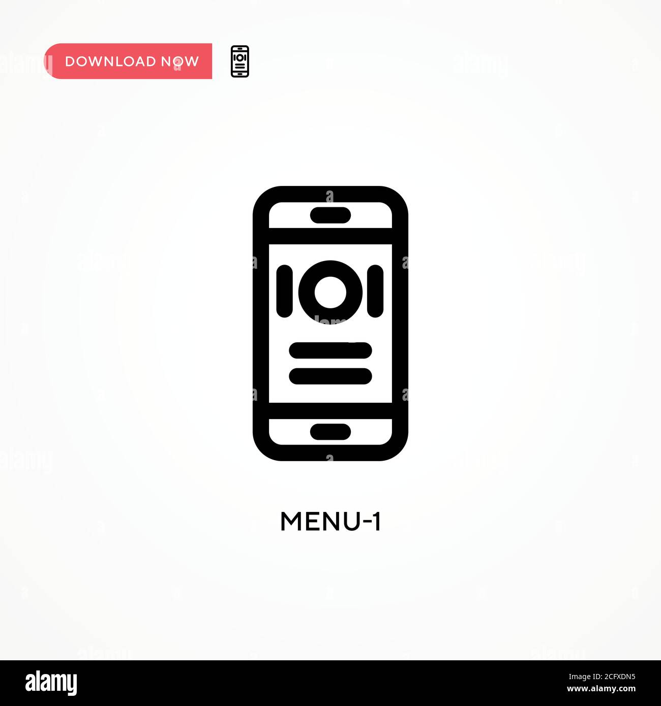 Menu-1 Simple vector icon. Modern, simple flat vector illustration for ...