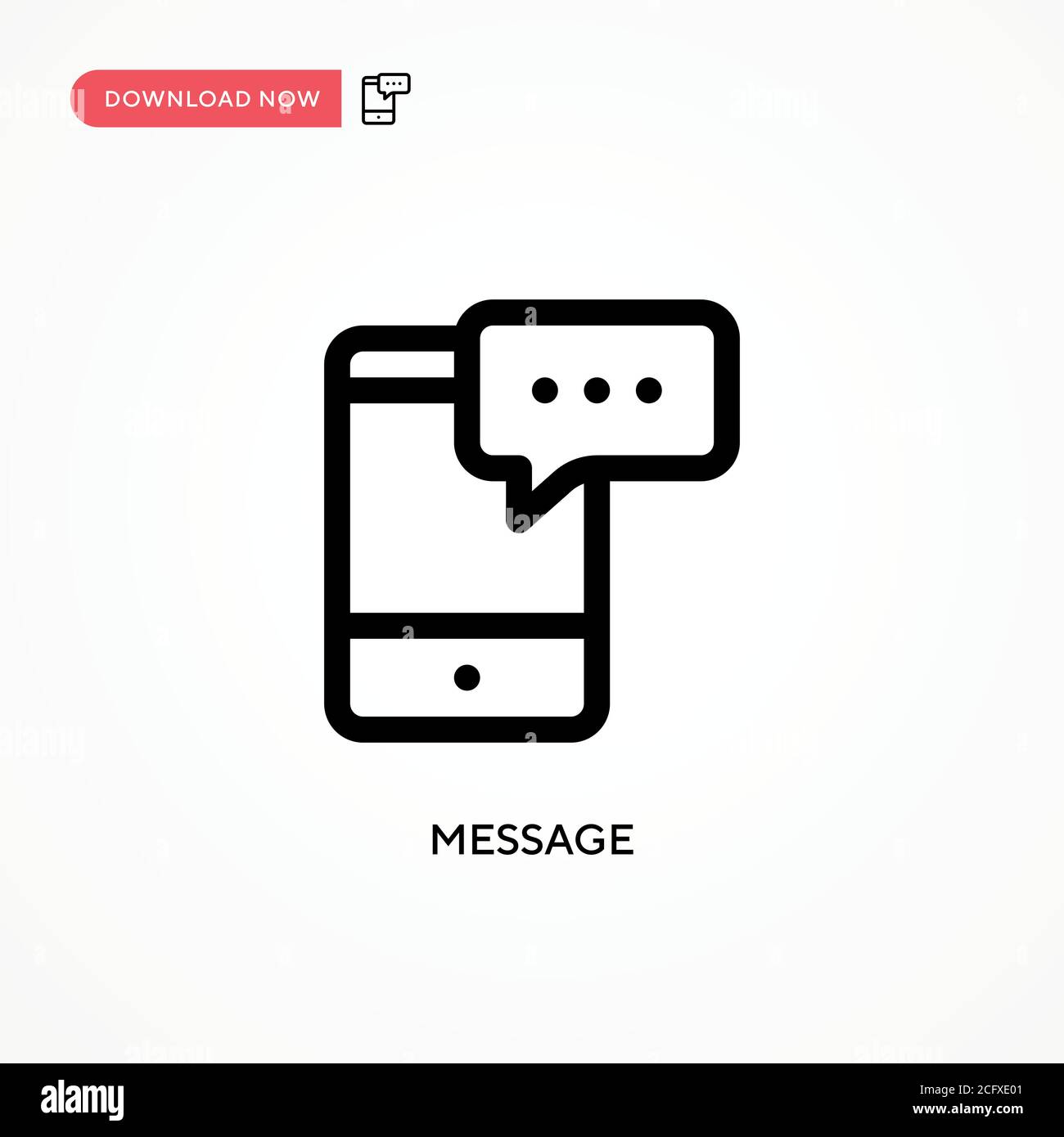 Message Simple vector icon. Modern, simple flat vector illustration for ...