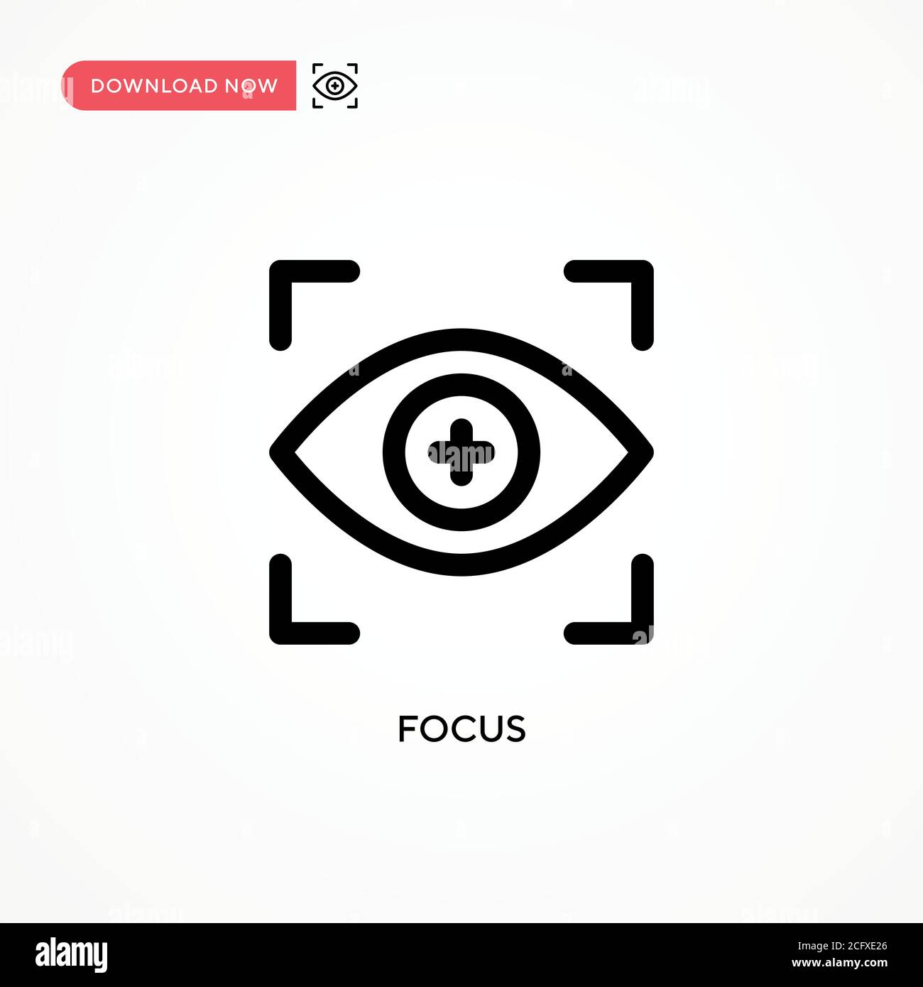 Focus Simple vector icon. Modern, simple flat vector illustration for ...
