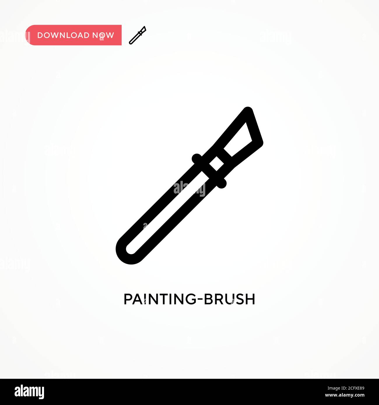Painting-brush Simple vector icon. Modern, simple flat vector ...