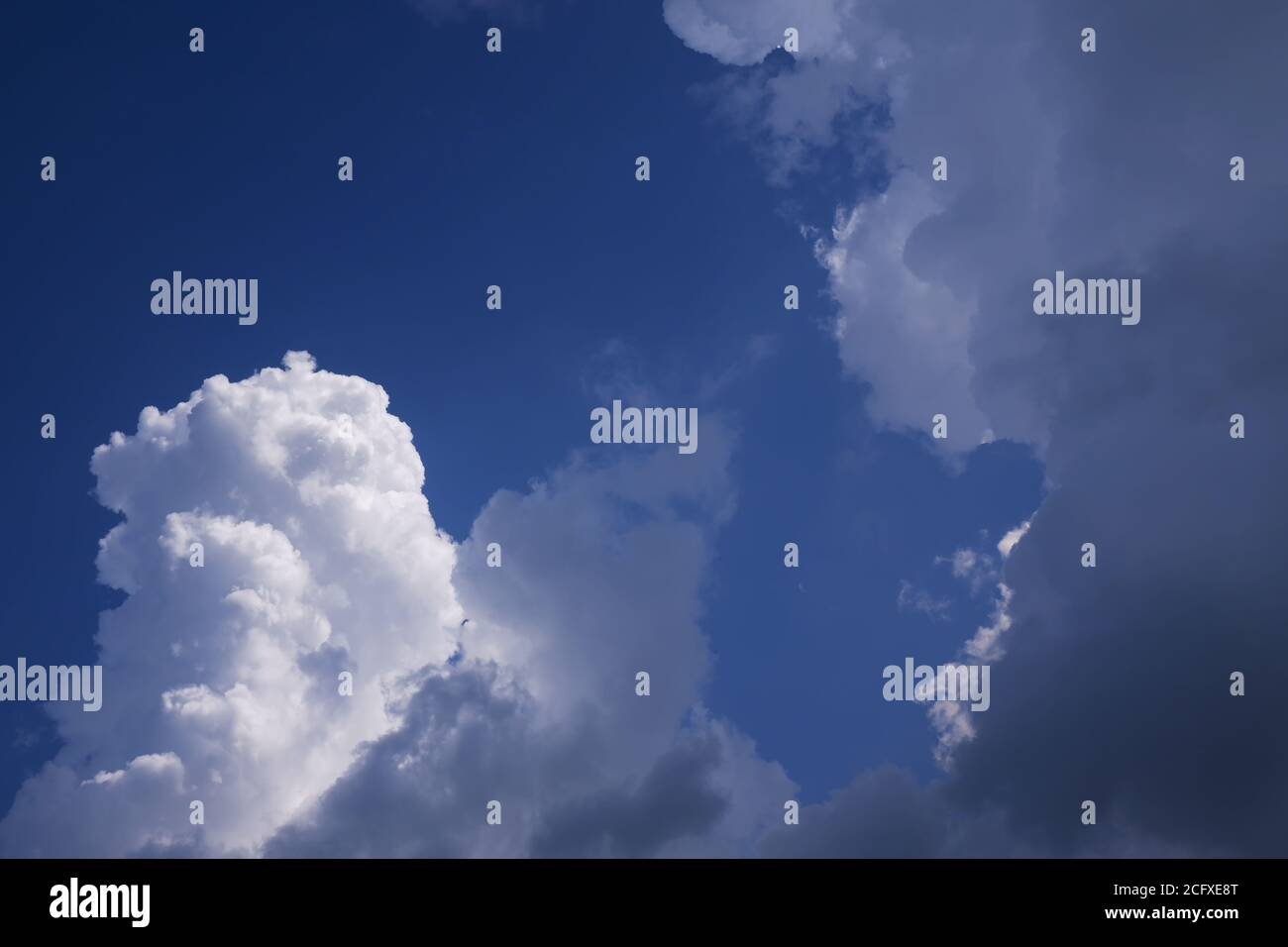 Low angle shot of dense cloud formations in the sky Stock Photo - Alamy