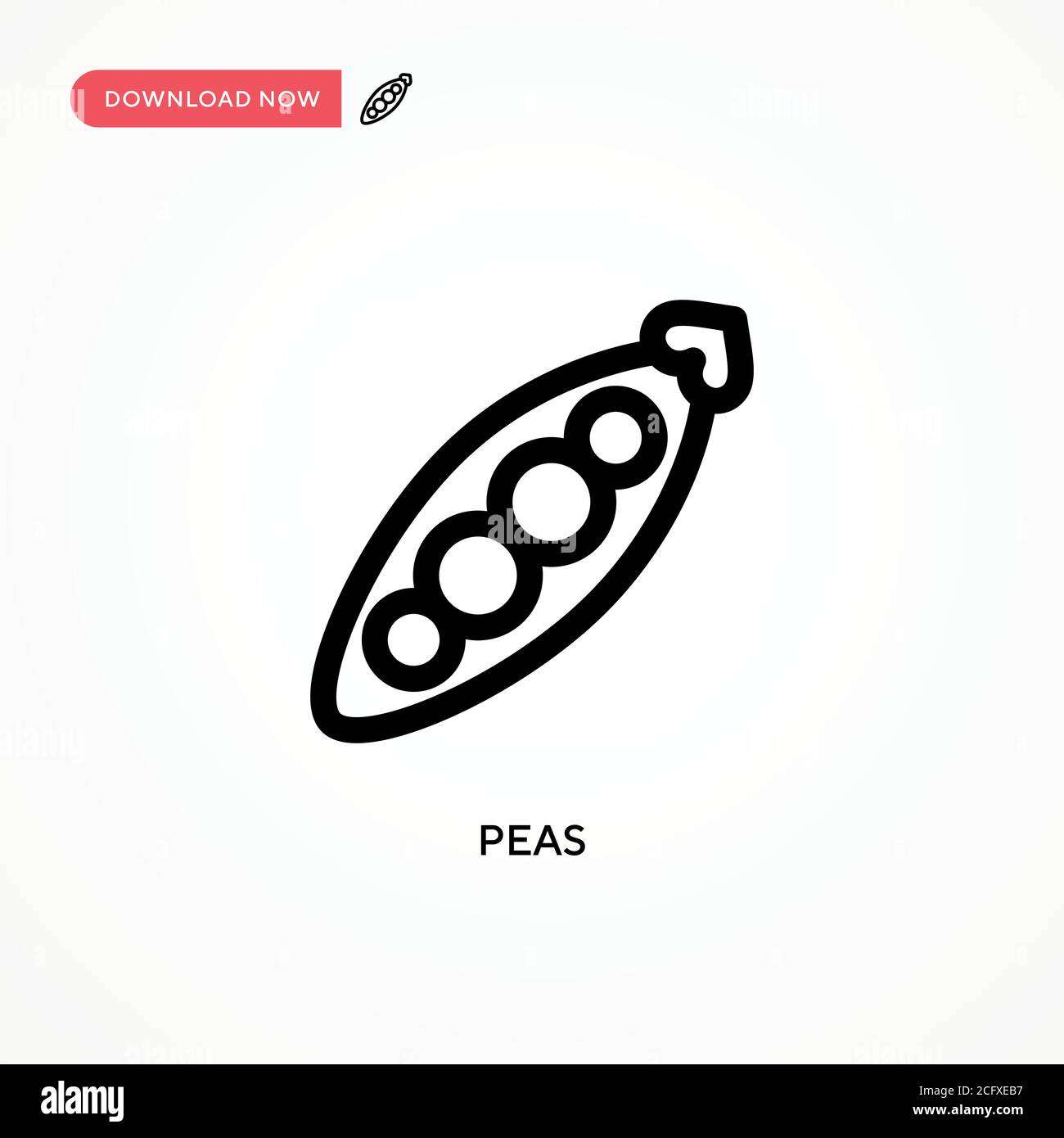 Peas Simple vector icon. Modern, simple flat vector illustration for ...