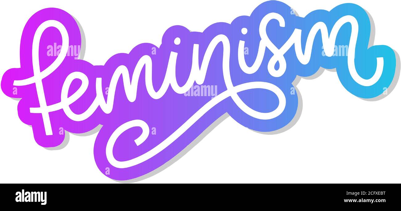 Typographic design. feminism letter. Graphic element. Typography ...
