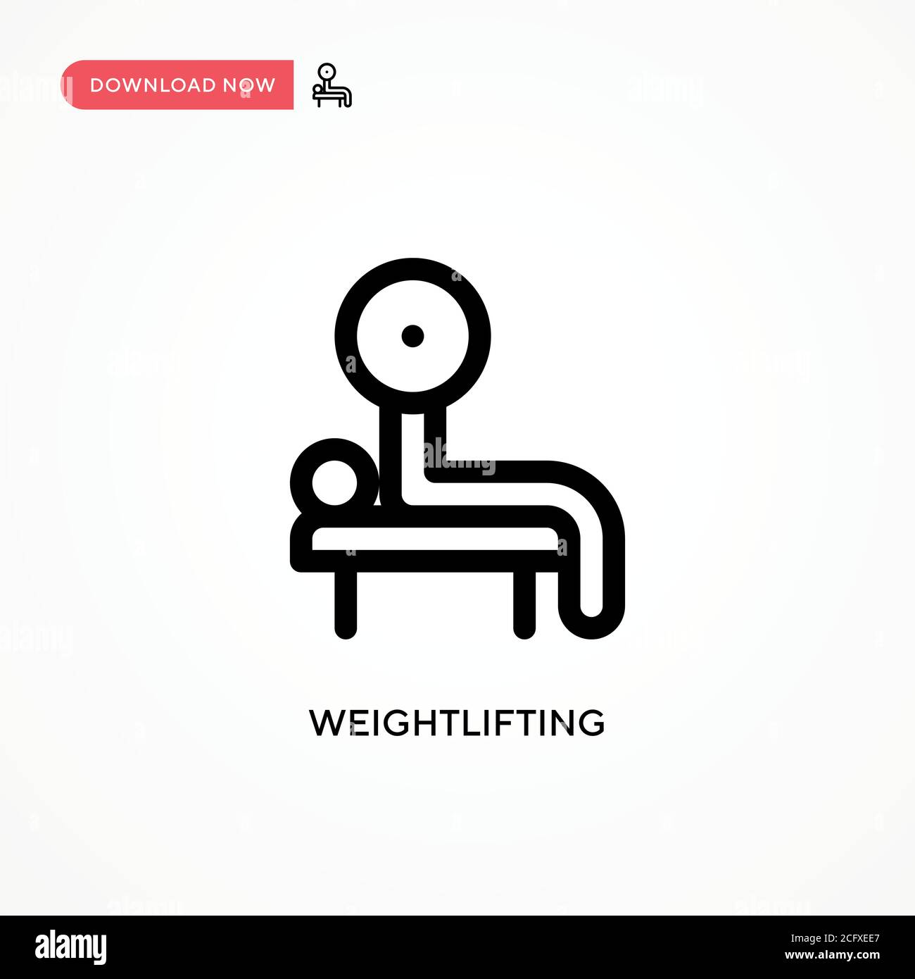 Weightlifting Simple vector icon. Modern, simple flat vector ...