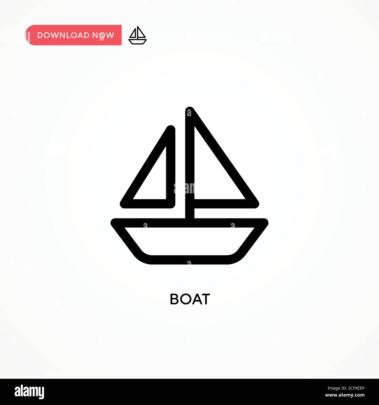 Boat Simple vector icon. Modern, simple flat vector illustration for ...