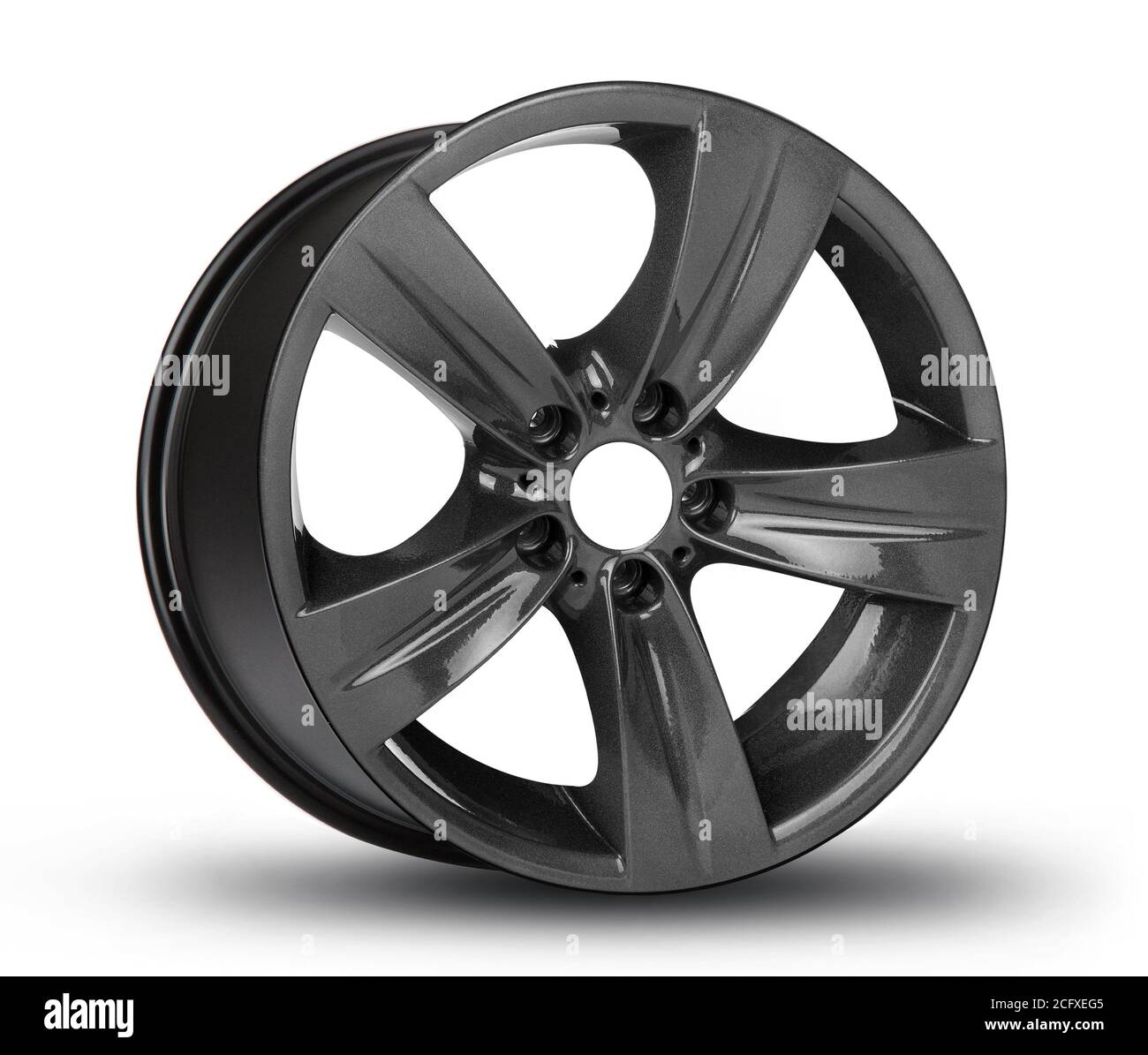 Car rim, white background Stock Photo - Alamy