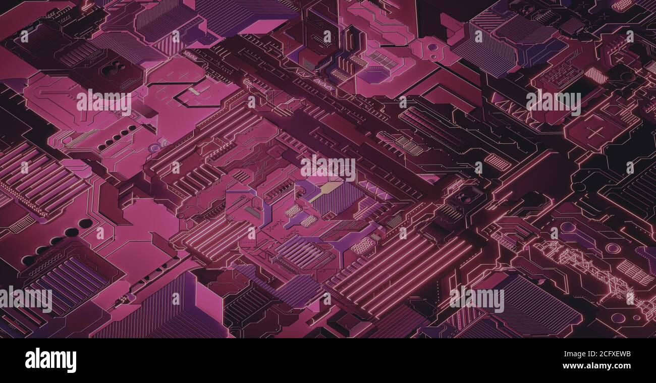 Illustration of high tech electronic circuit board as background Stock ...