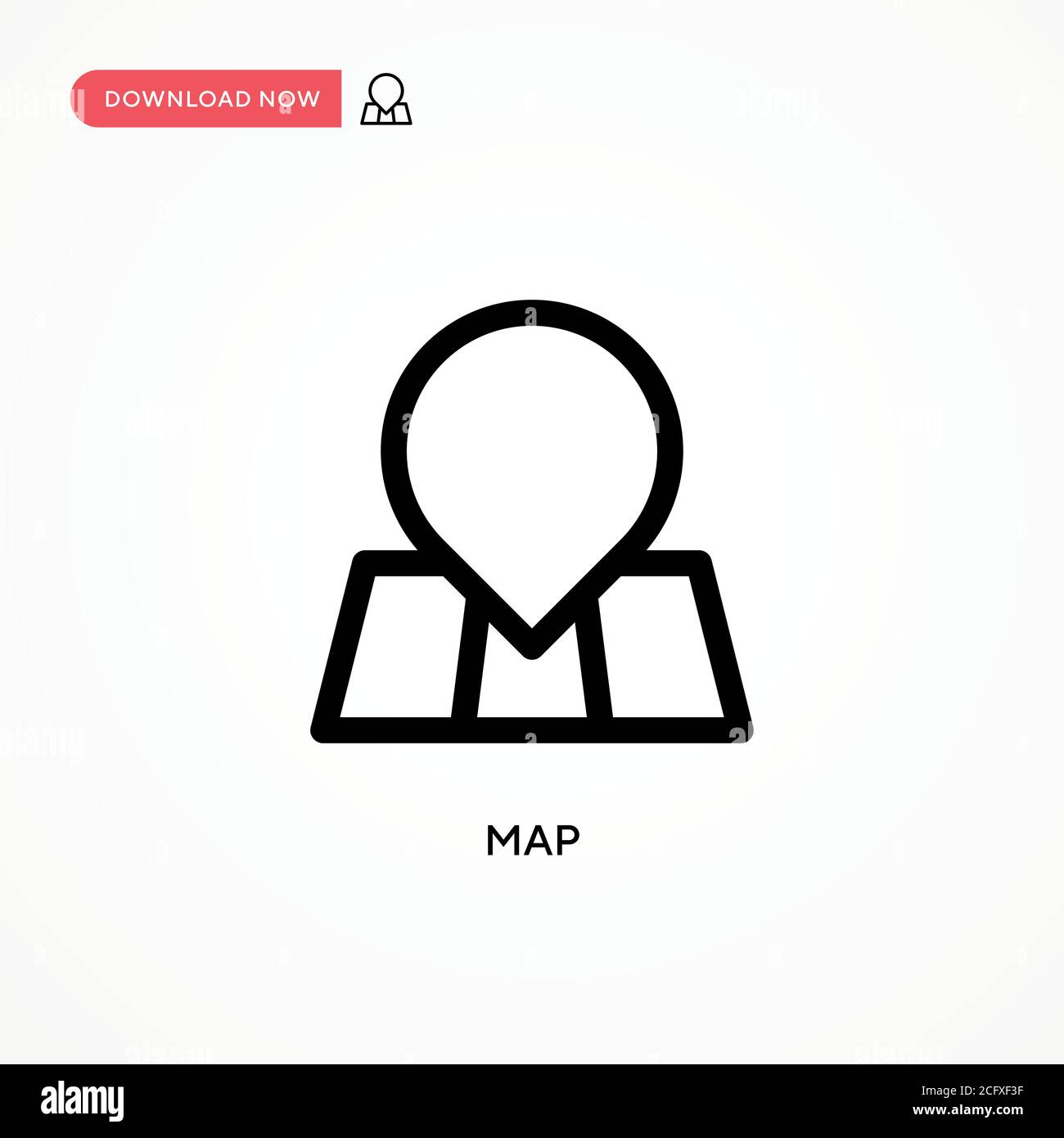 Map Simple vector icon. Modern, simple flat vector illustration for web ...