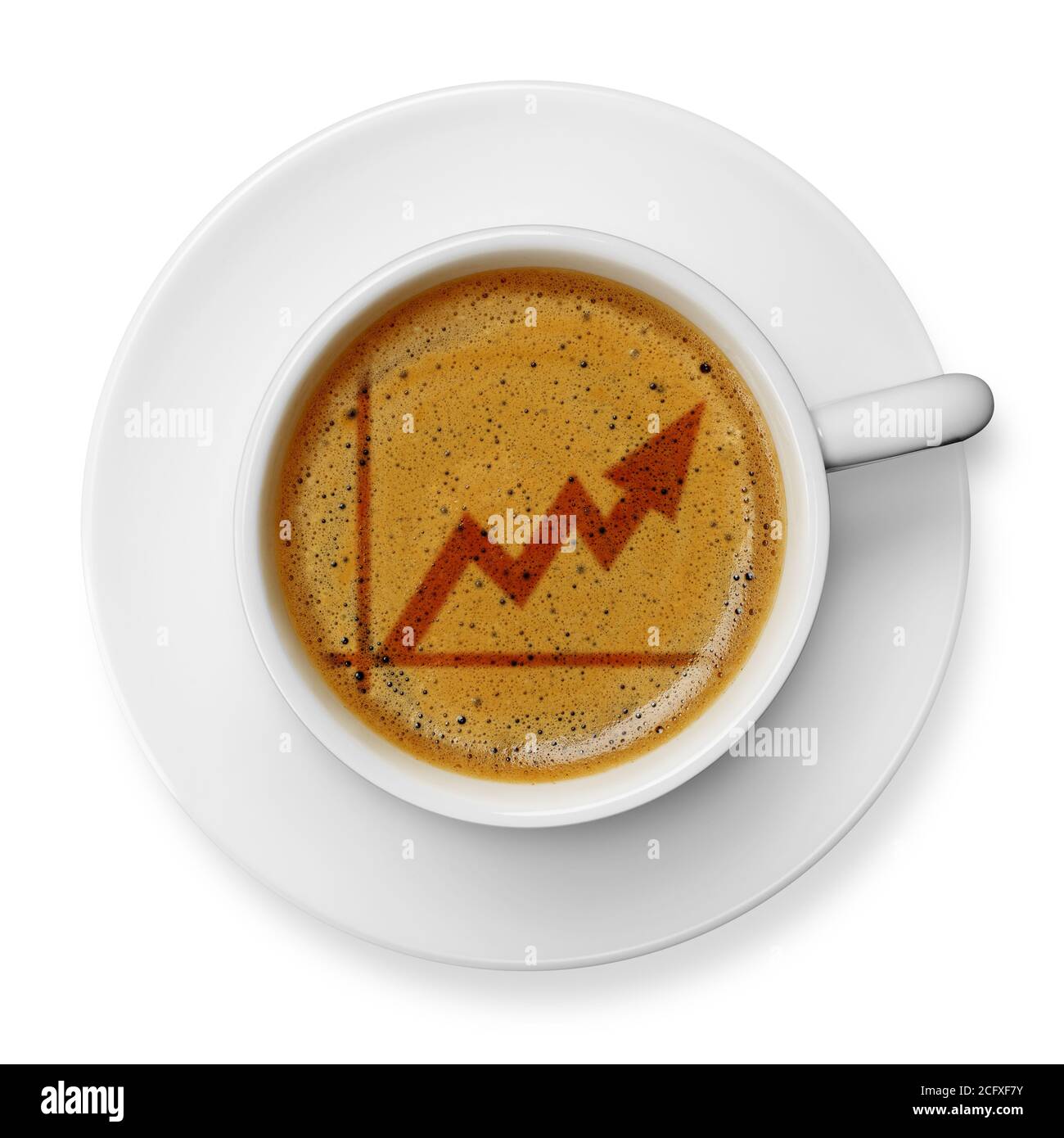 Growing chart on coffee Stock Photo - Alamy