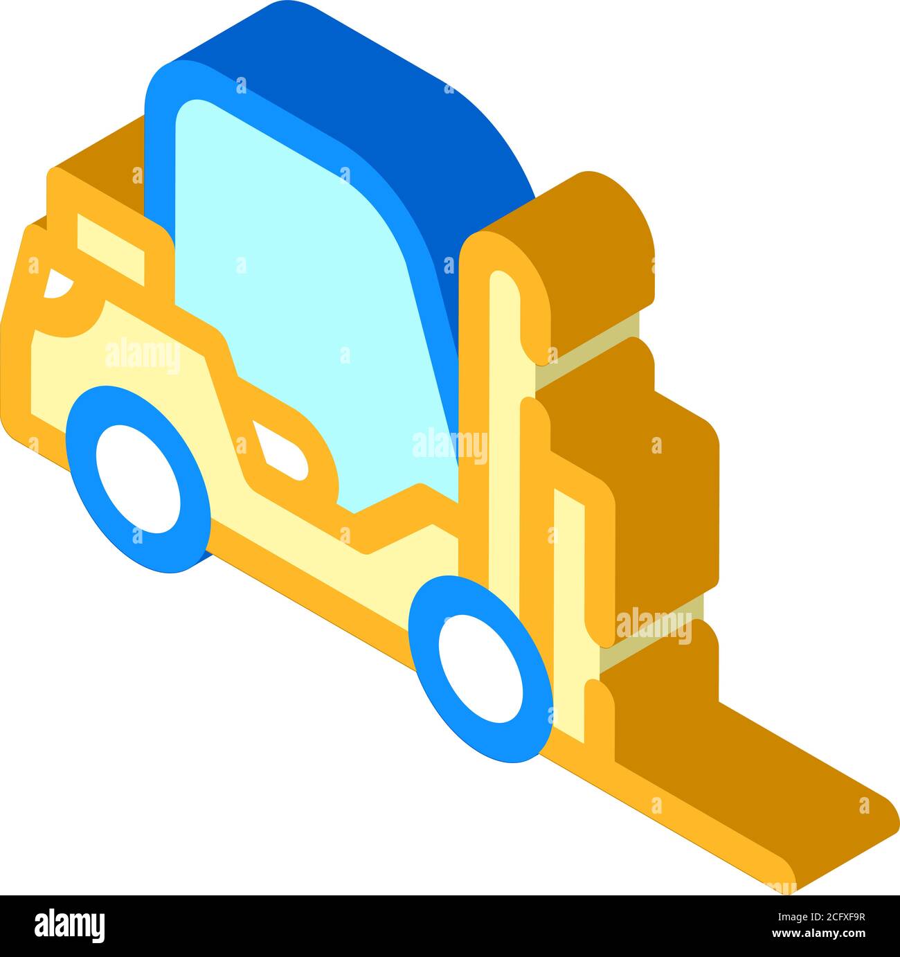 forklift car isometric icon vector isolated illustration Stock Vector ...