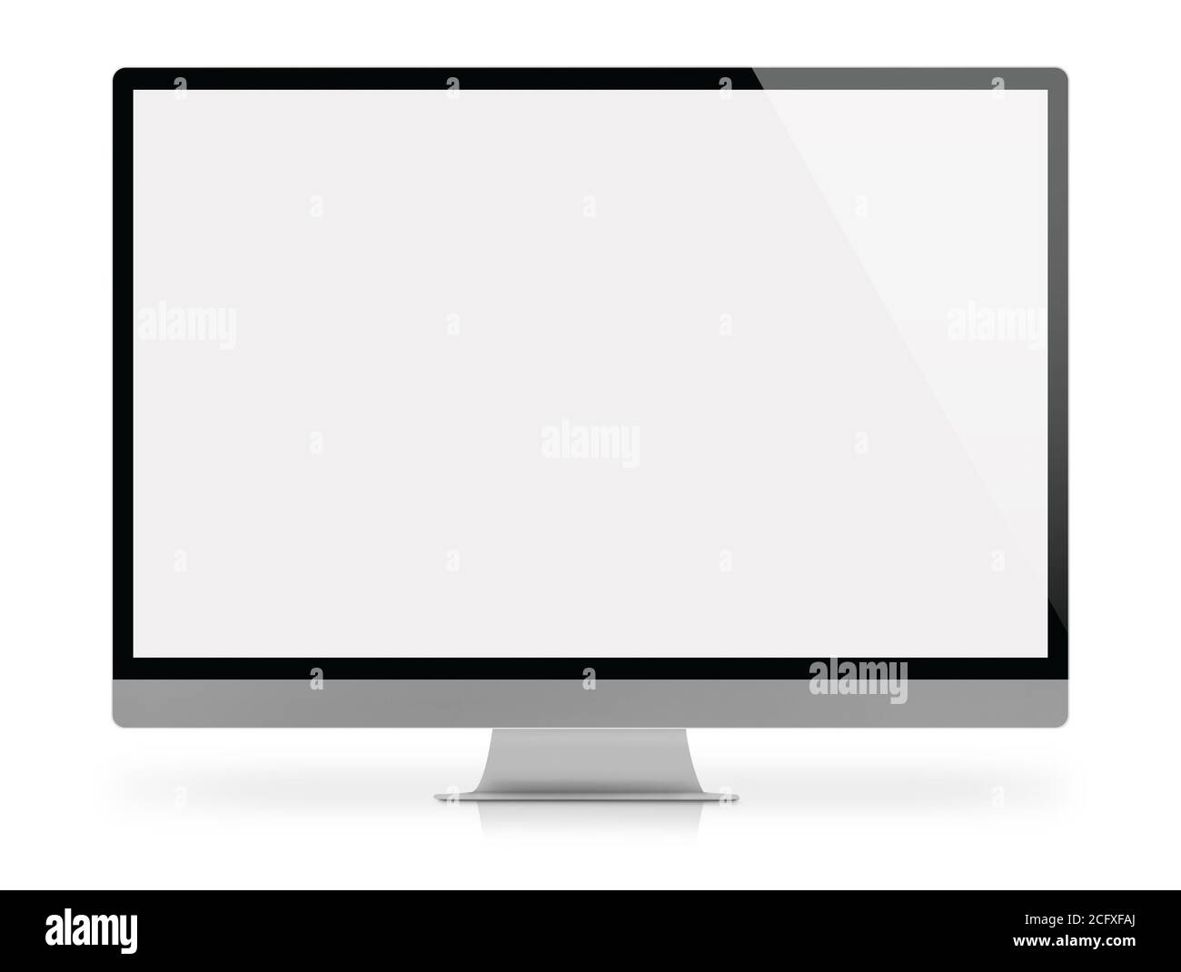 Computer monitor with blank screen Stock Photo - Alamy