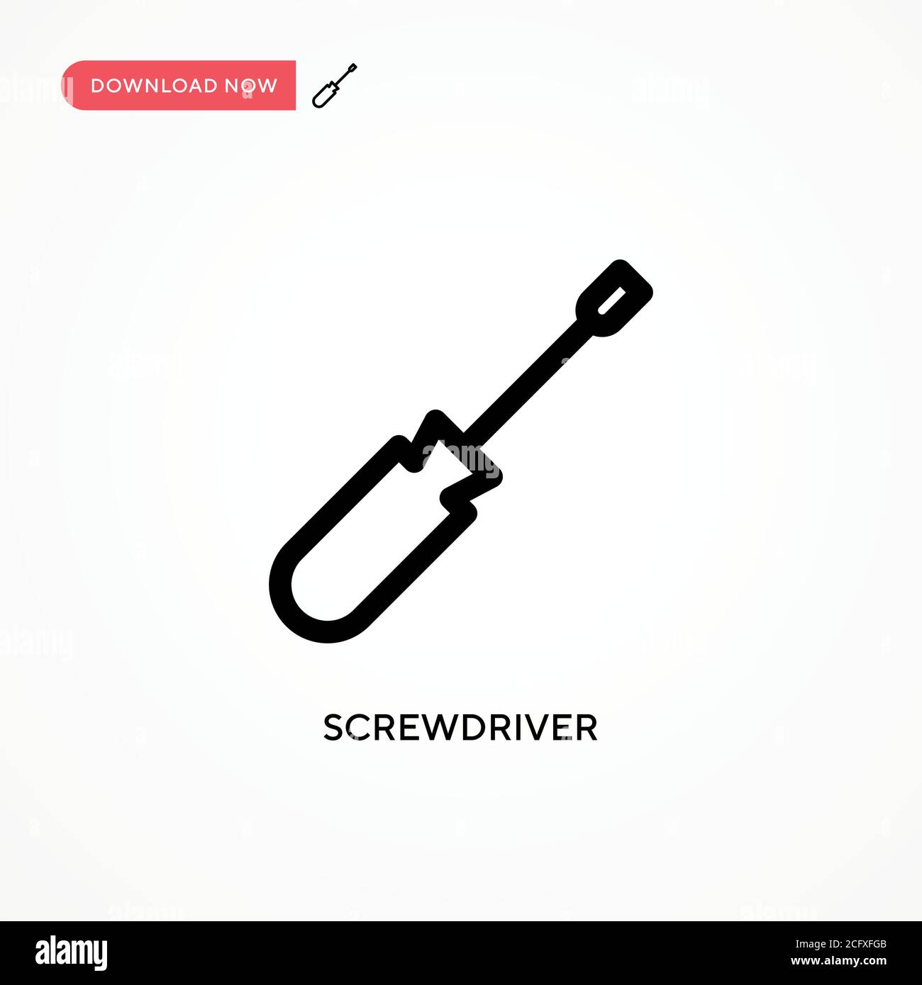 Screwdriver Simple vector icon. Modern, simple flat vector illustration for web site or mobile ...