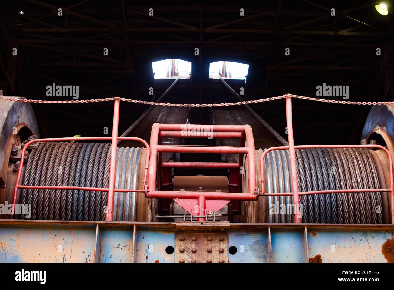 Aluminium ore quarry. Bauxite clay open-cut mining. Giant walking ...