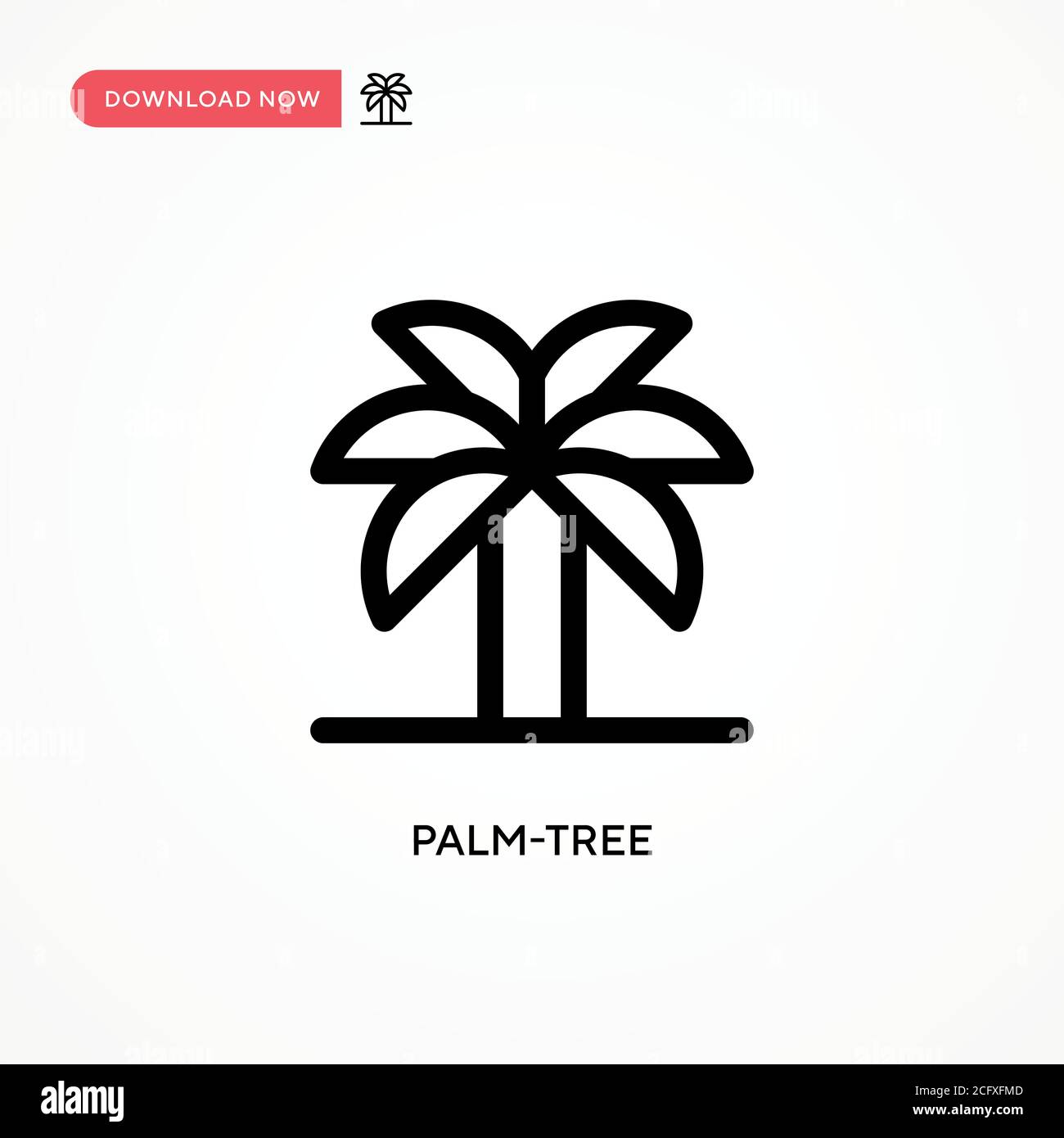 Palm-tree Simple vector icon. Modern, simple flat vector illustration ...